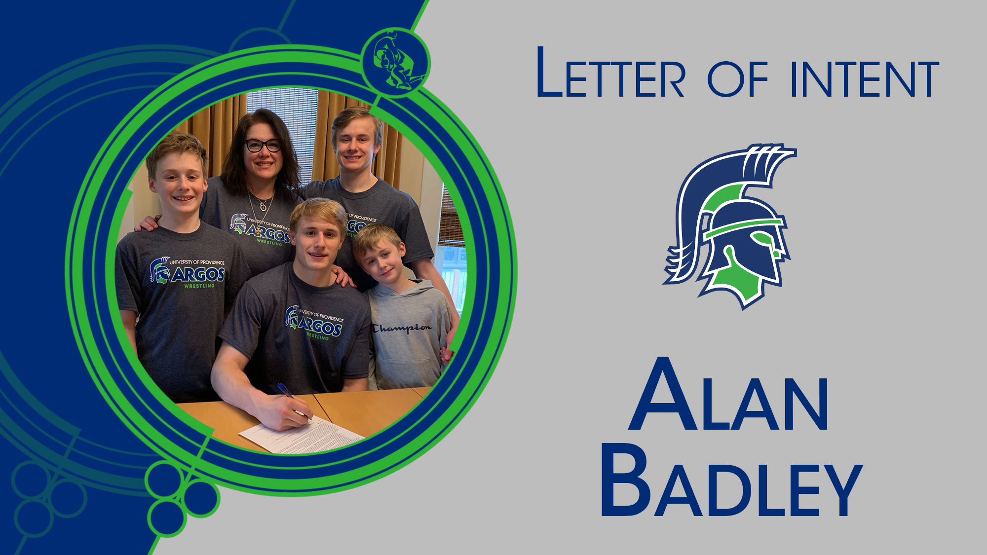 Argos Sign North Idaho's Alan Badley - University of Providence Athletics