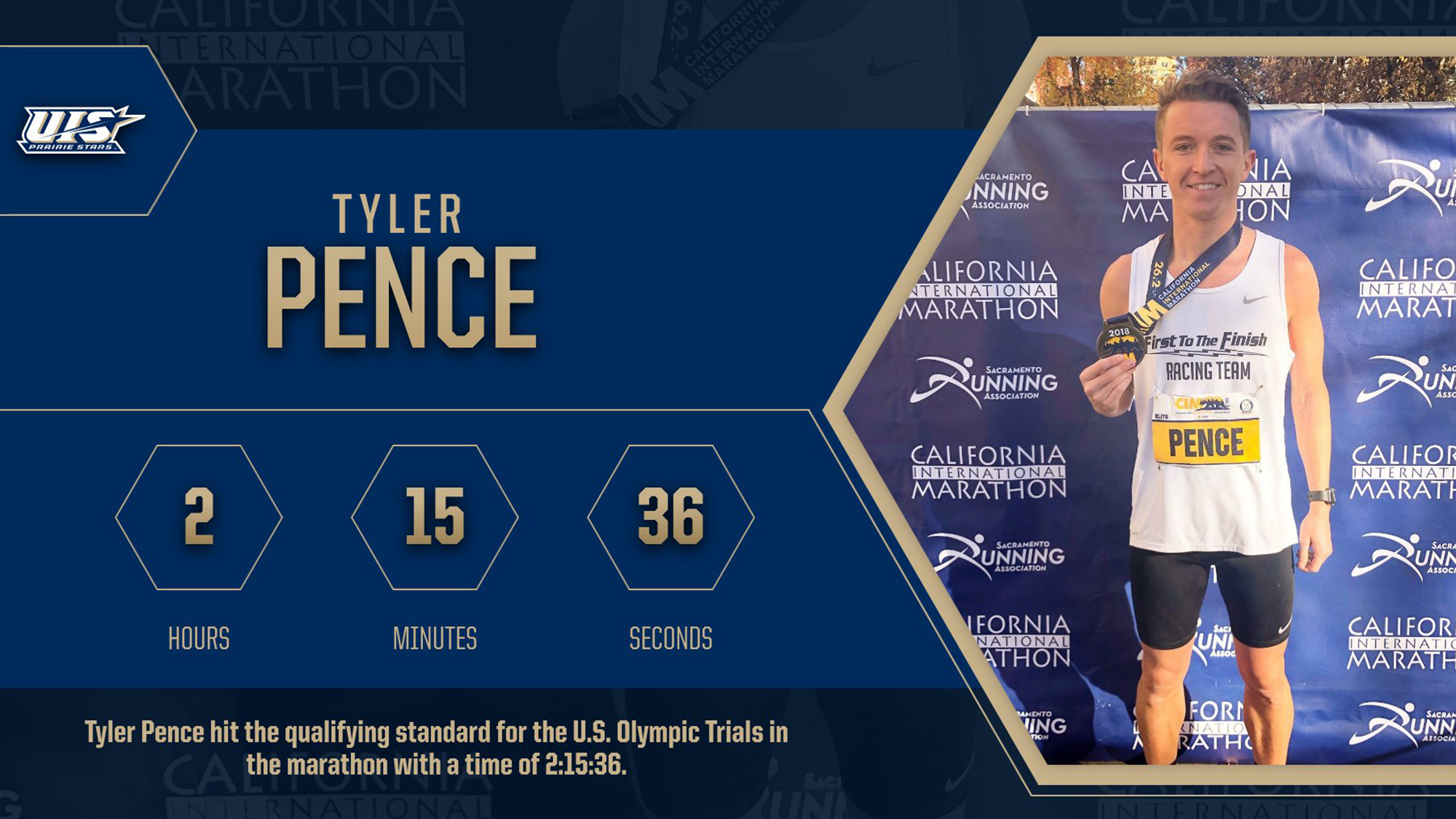 Pence Hits U.S. Olympic Qualifying Standard in Marathon - UIS Athletics