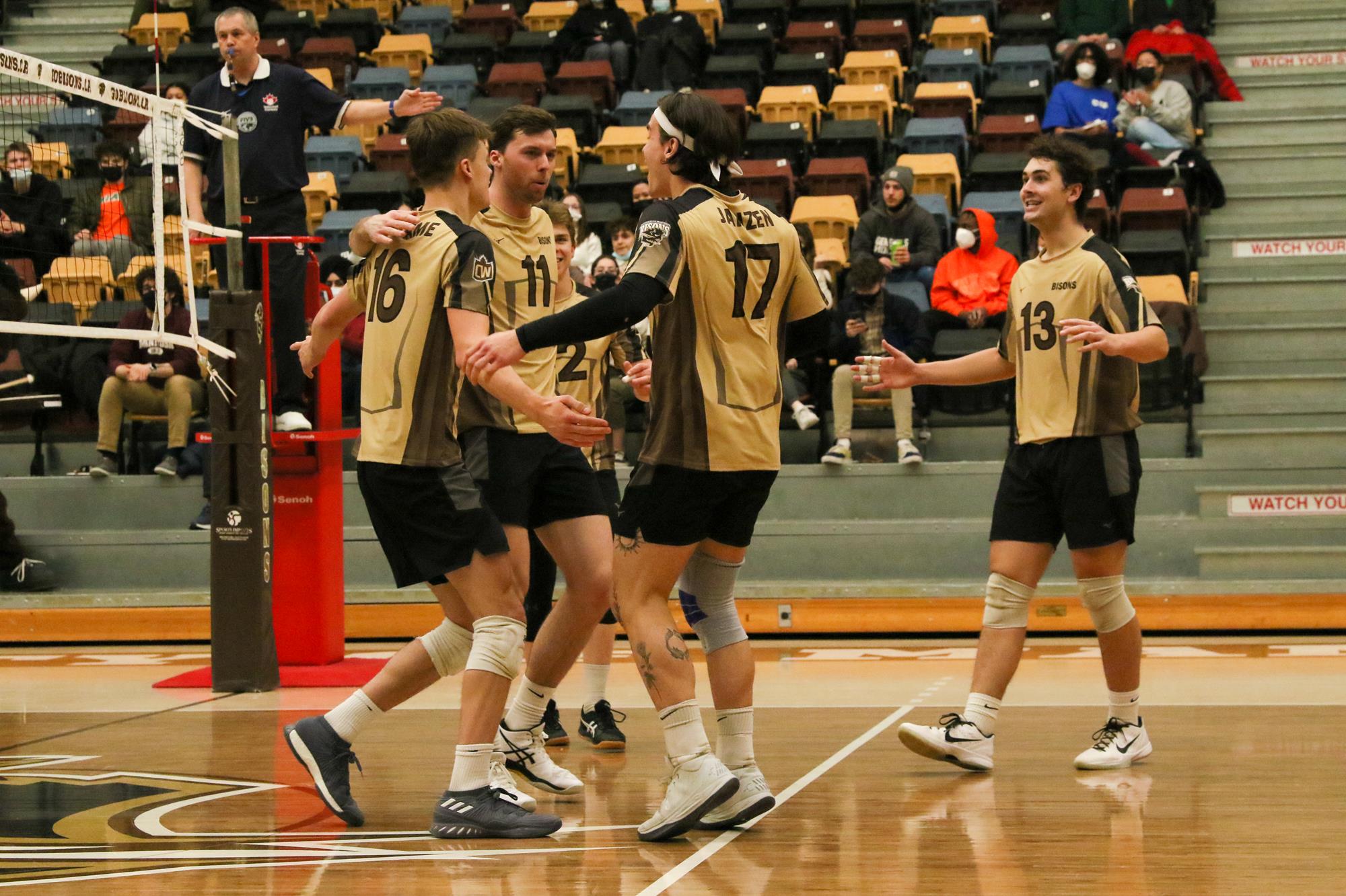 Bisons men bounce back for important win, 3-0 over Huskies - University ...