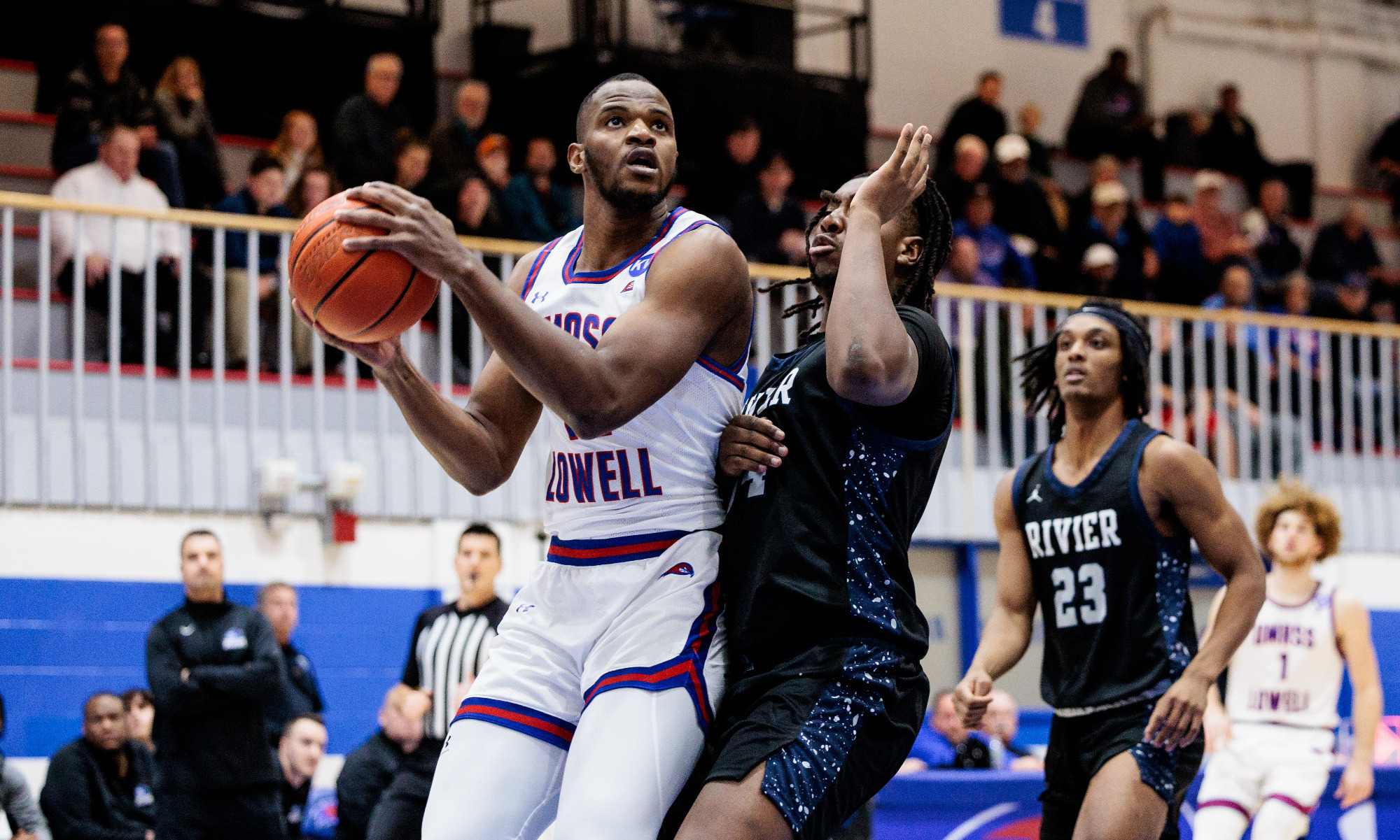 River Hawks Defeat Rivier, 96-51, in 2023-24 Season Opener - UMass ...