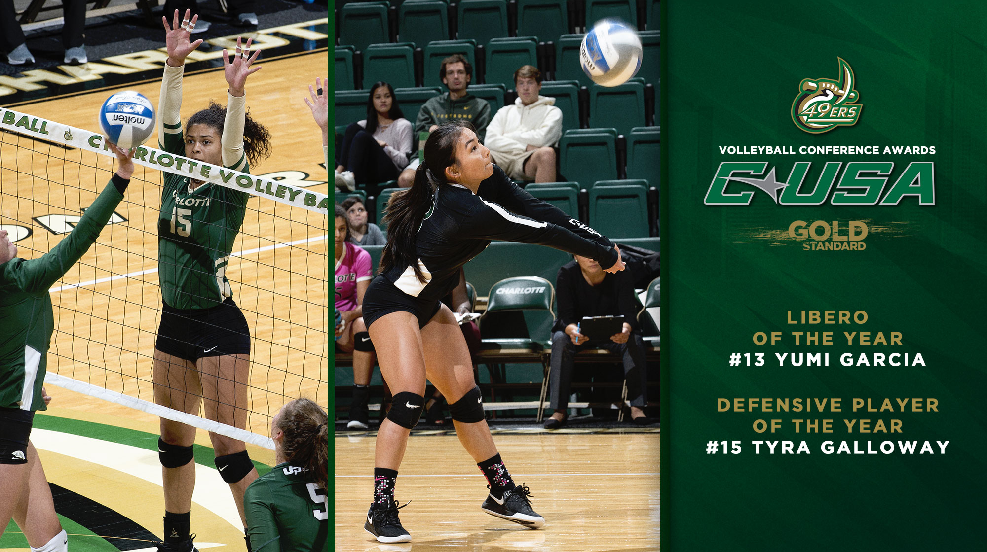 Garcia Libero, Galloway Defensive Players of the Year - Charlotte Athletics