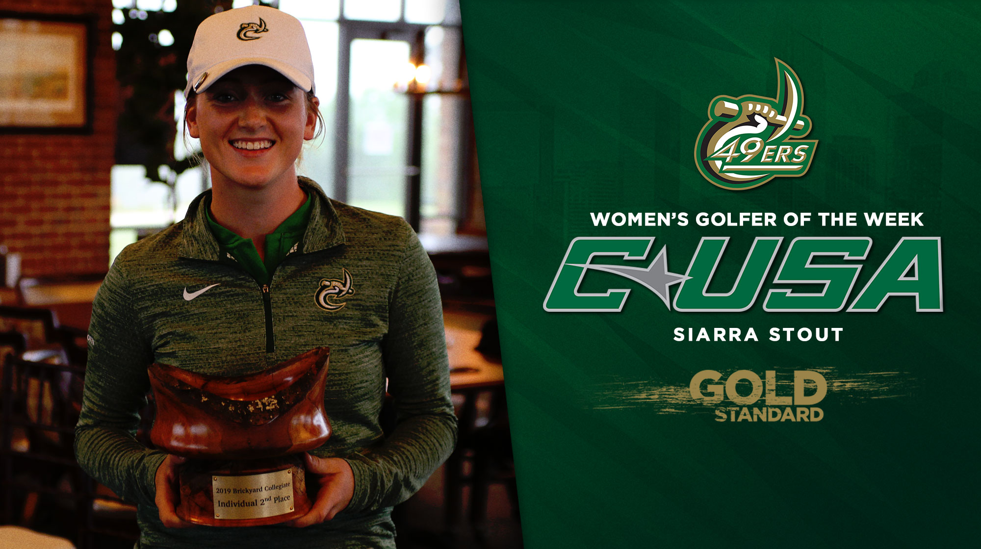 Stout Named 4th Golfer of the Week for Women's Golf - Charlotte Athletics
