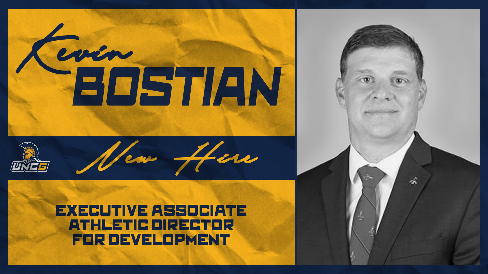 Spartans Add Kevin Bostian To Athletics Staff - UNC Greensboro