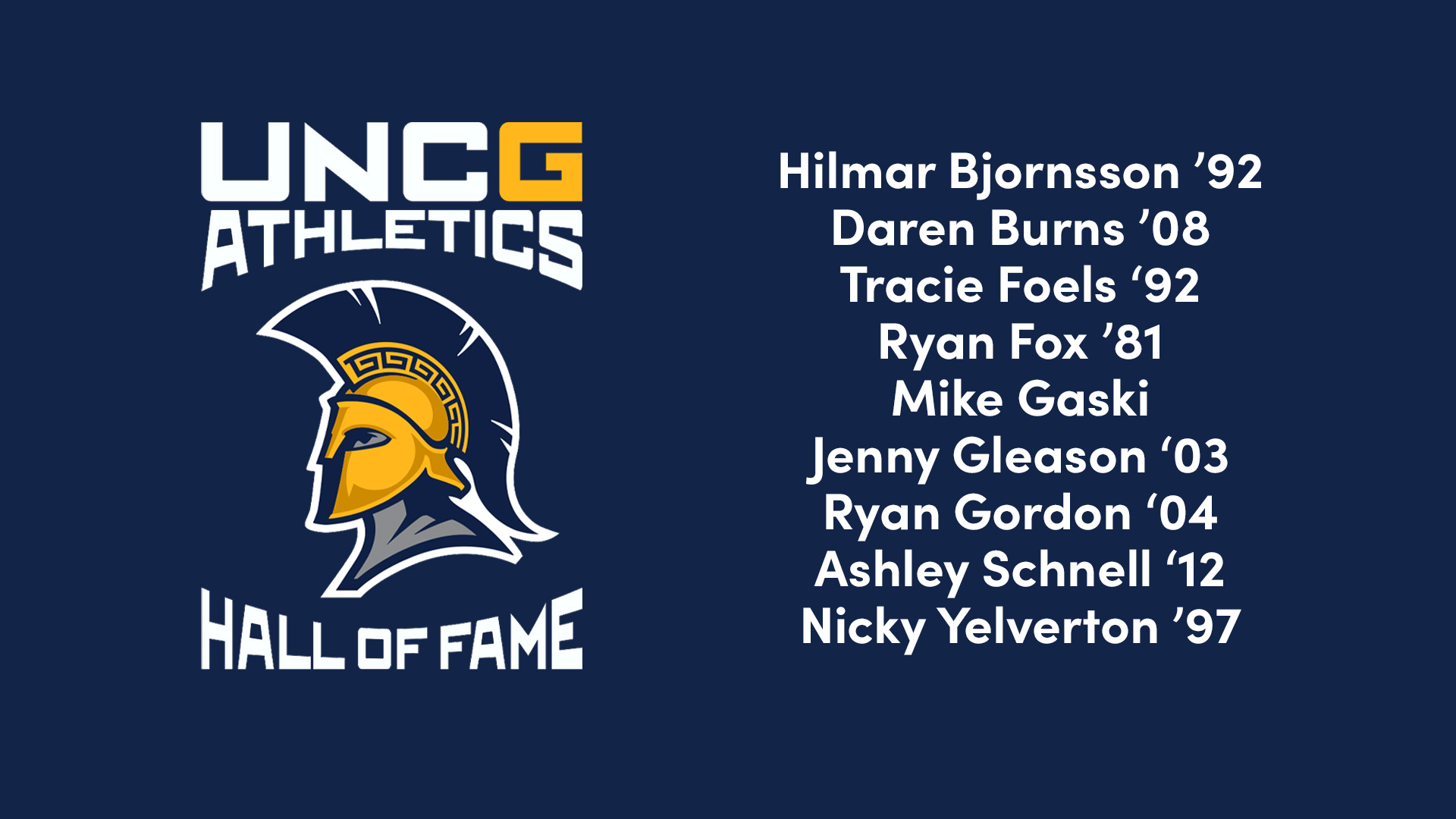 UNCG to Induct Nine Members Into Athletics Hall of Fame - UNC Greensboro