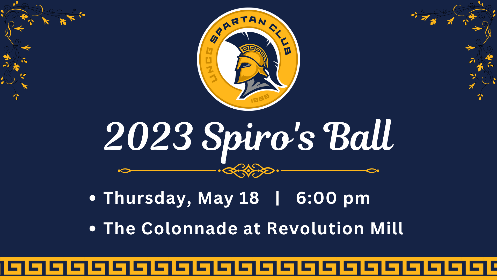 2023 Spiro's Ball - TICKETS ON SALE NOW - UNC Greensboro