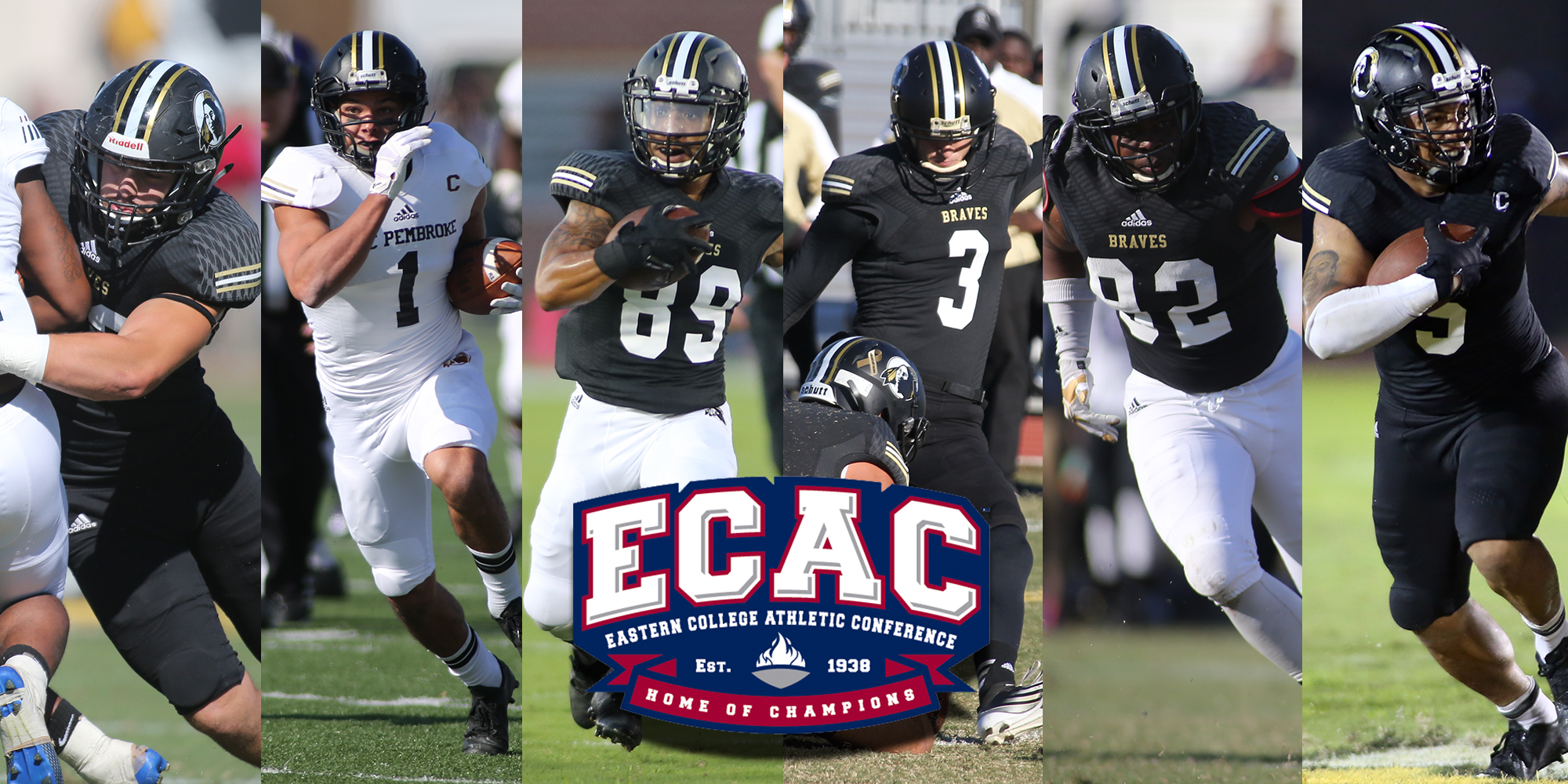 Six Braves Named To ECAC Football All-Star Squad - UNCP Athletics