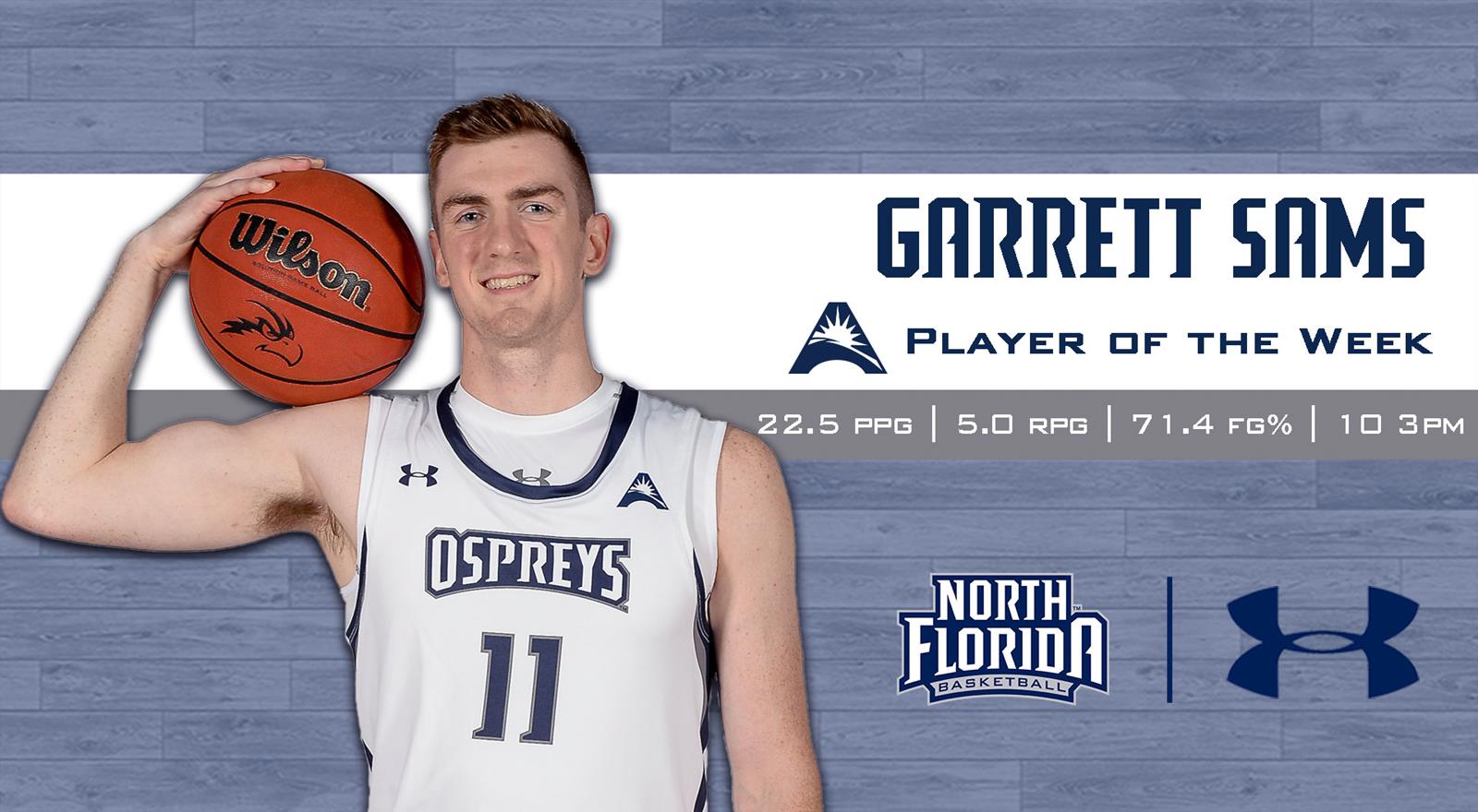 Sams Collects Second ASUN Player of the Week Honor - University of ...