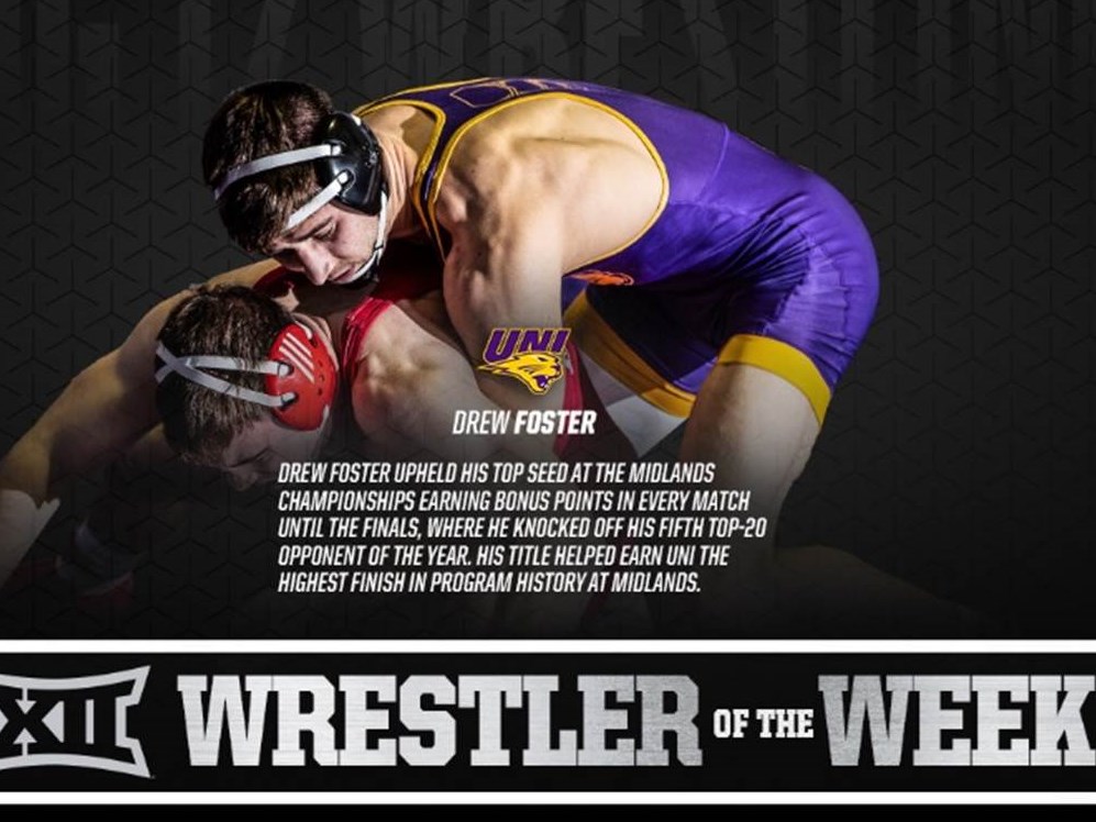 UNI Wrestling: Drew Foster Earns Big 12 Honors - UNI Athletics