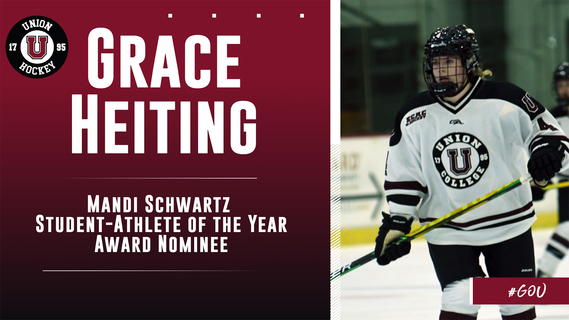 Heiting Nominated for ECAC Student-Athlete of the Year Award - Union ...