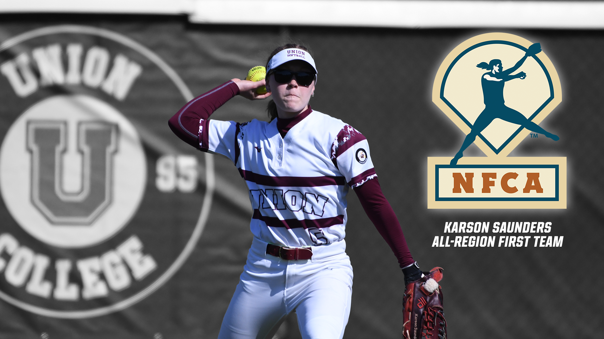 Saunders Named to NFCA All-Region First Team - Union College Athletics