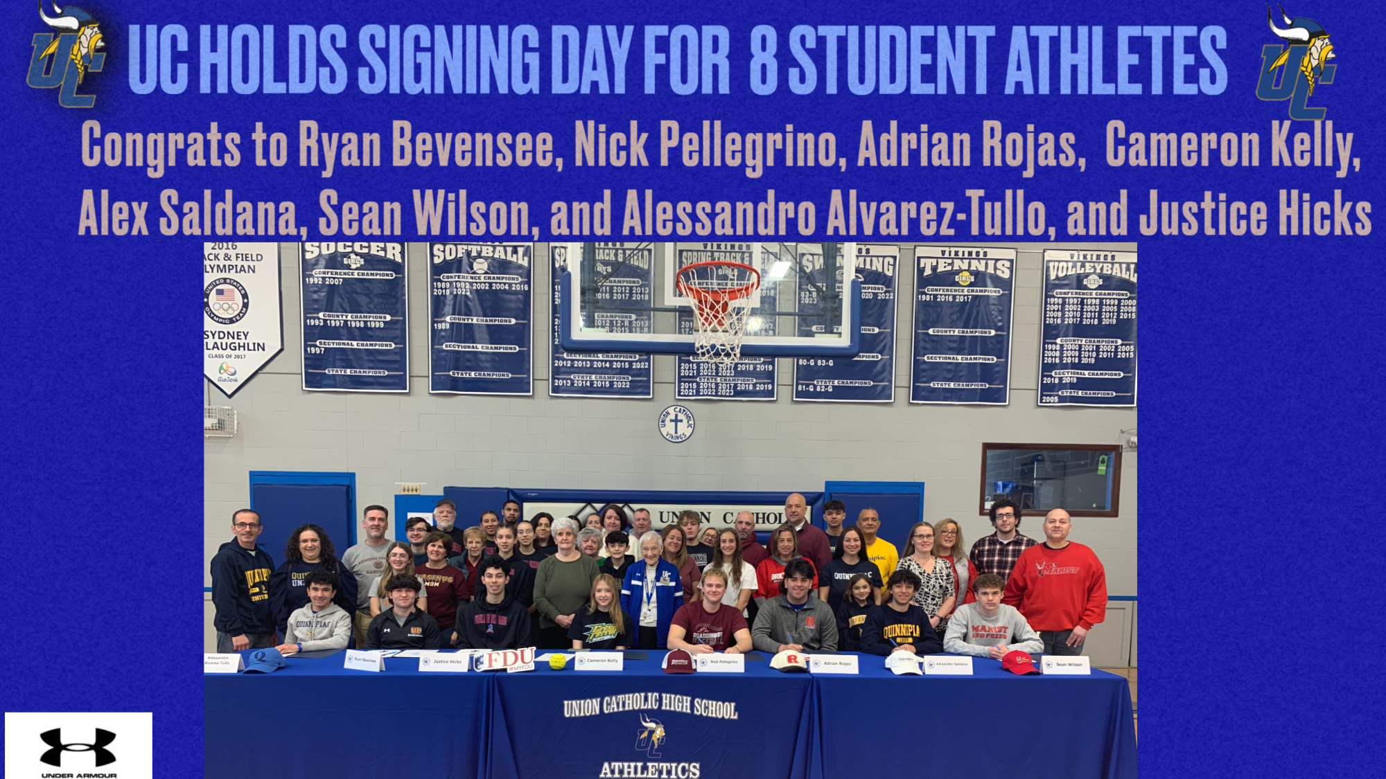Union Catholic holds a signing day ceremony for 8 student athletes ...