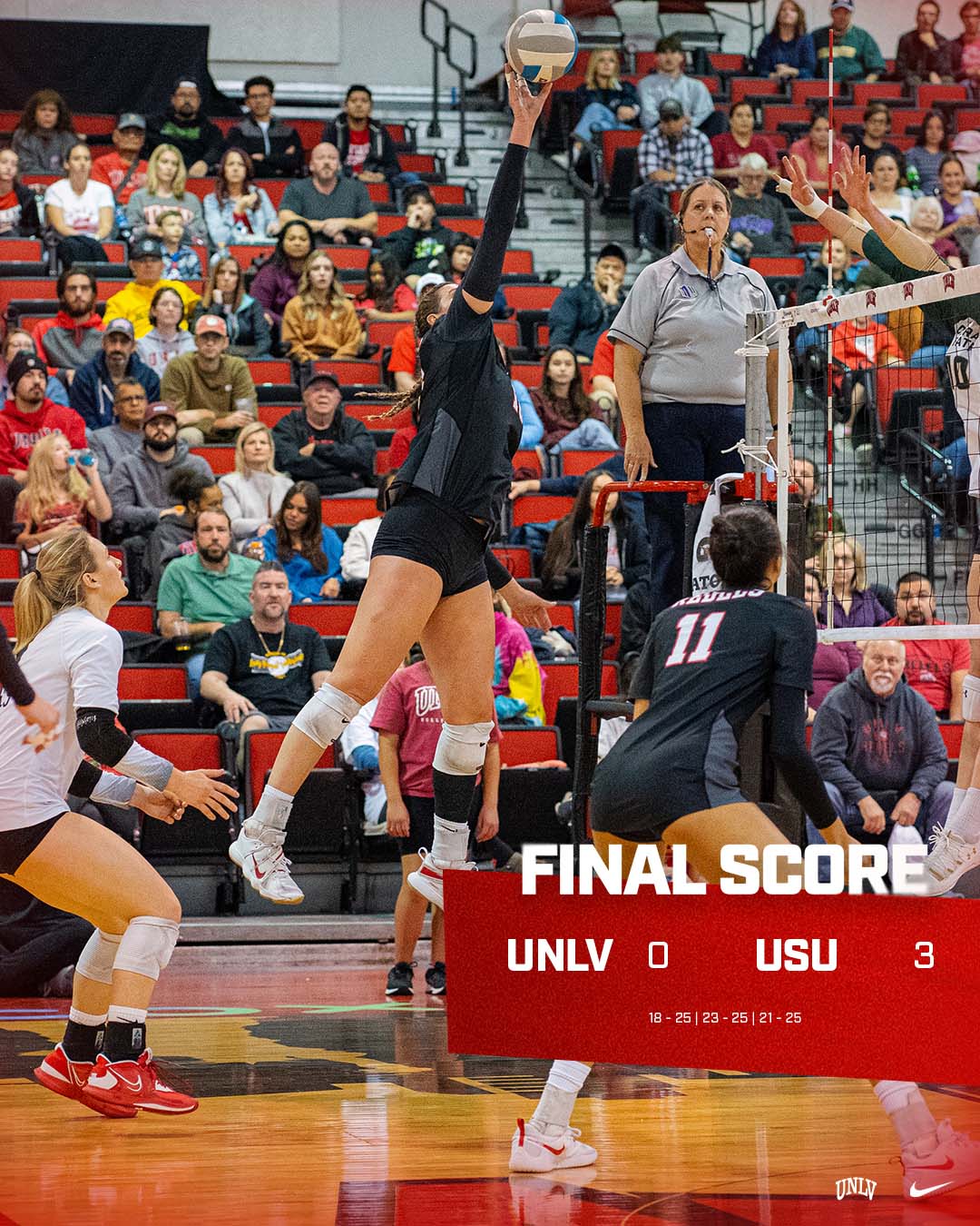 No. 4 Utah State Upsets No. 1 UNLV In Three Sets - University of Nevada ...