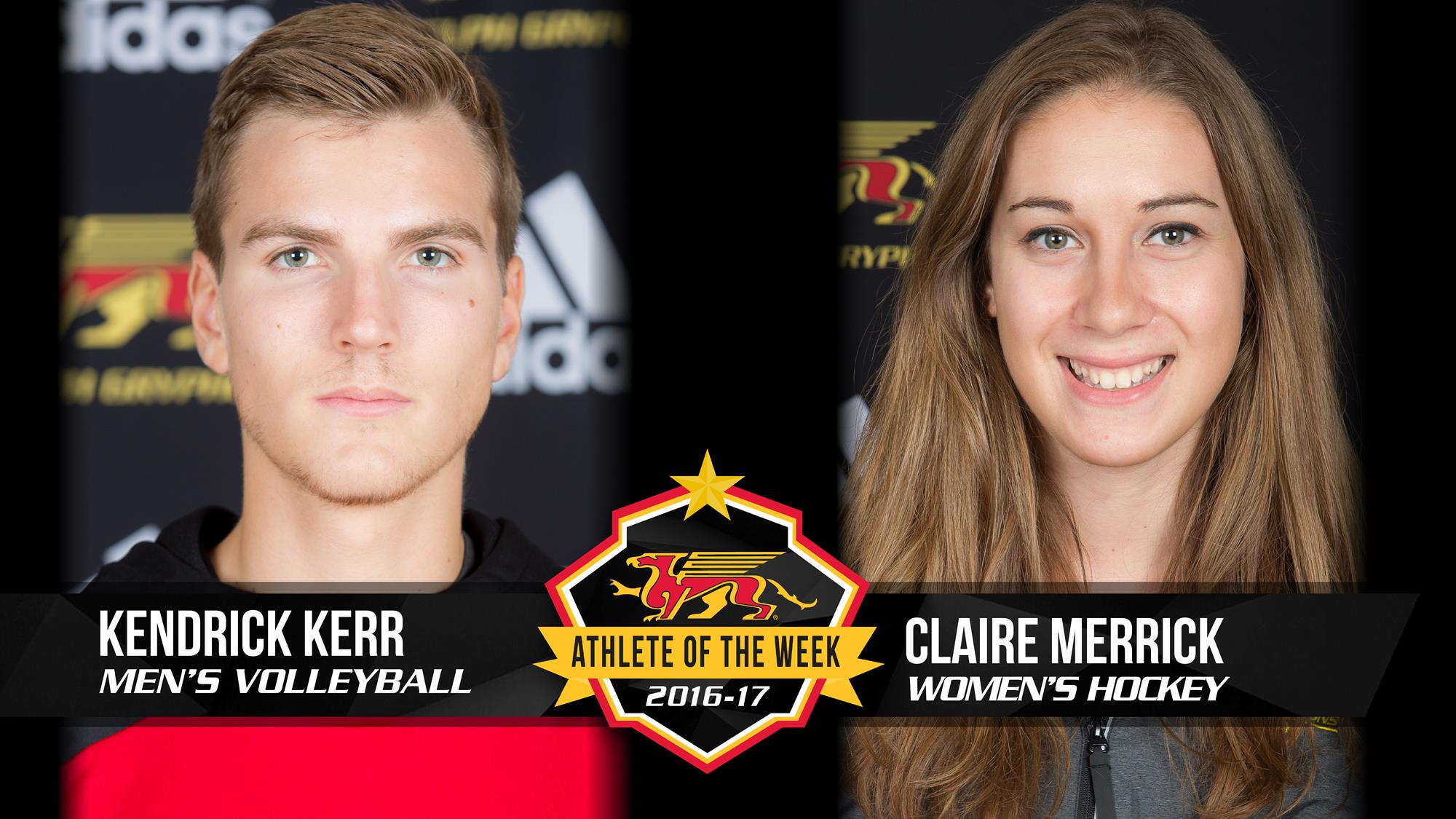 Kendrick Kerr (MVB) & Claire Merrick (WHKY) named Gryphon Athletes of ...