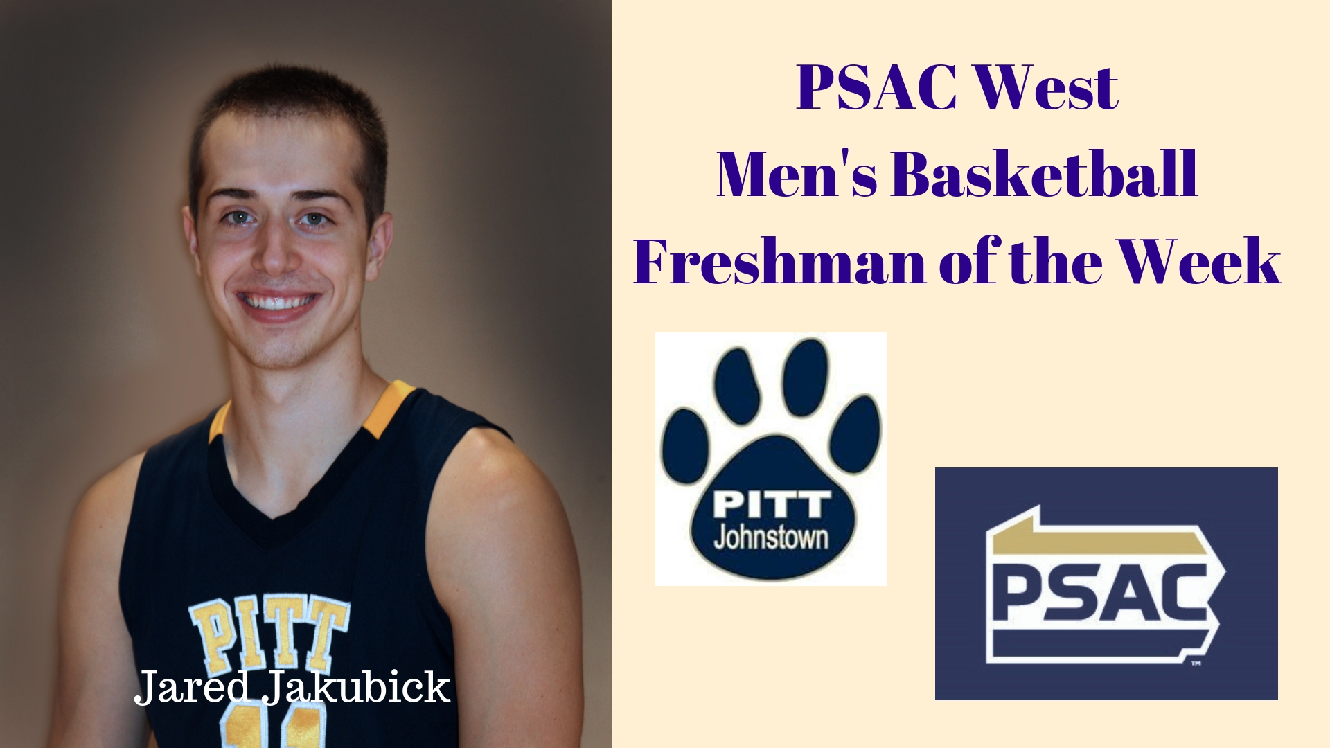 Jared Jakubick Earns PSAC West Men's Basketball Freshman of the Week ...