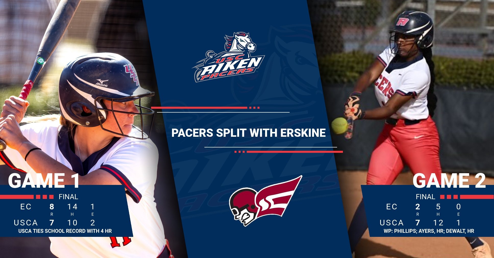 USC Aiken Ties School Record As Pacers Split With Flying Fleet ...