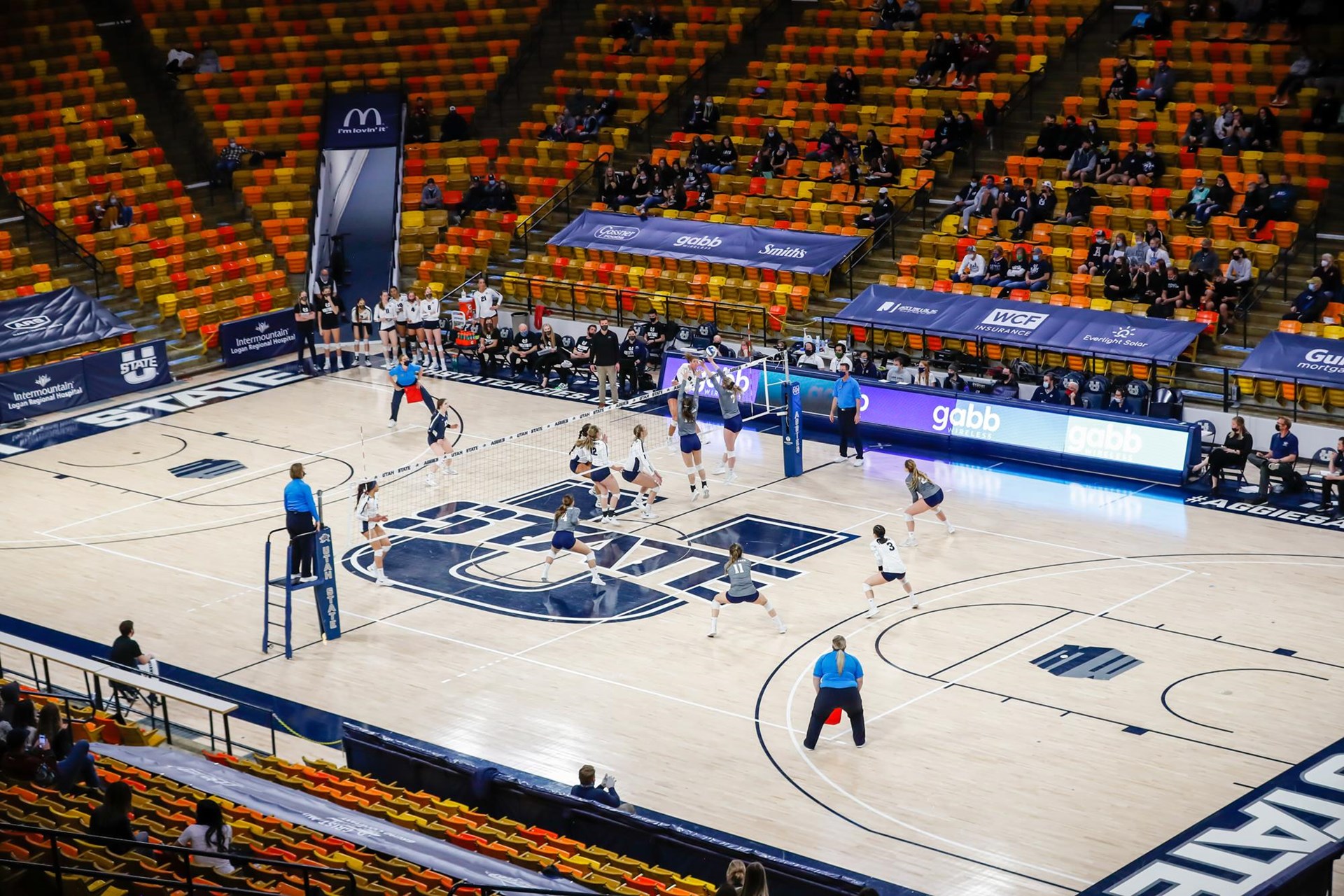 USU Volleyball Tops Nevada in Four Sets Thursday - Utah State ...