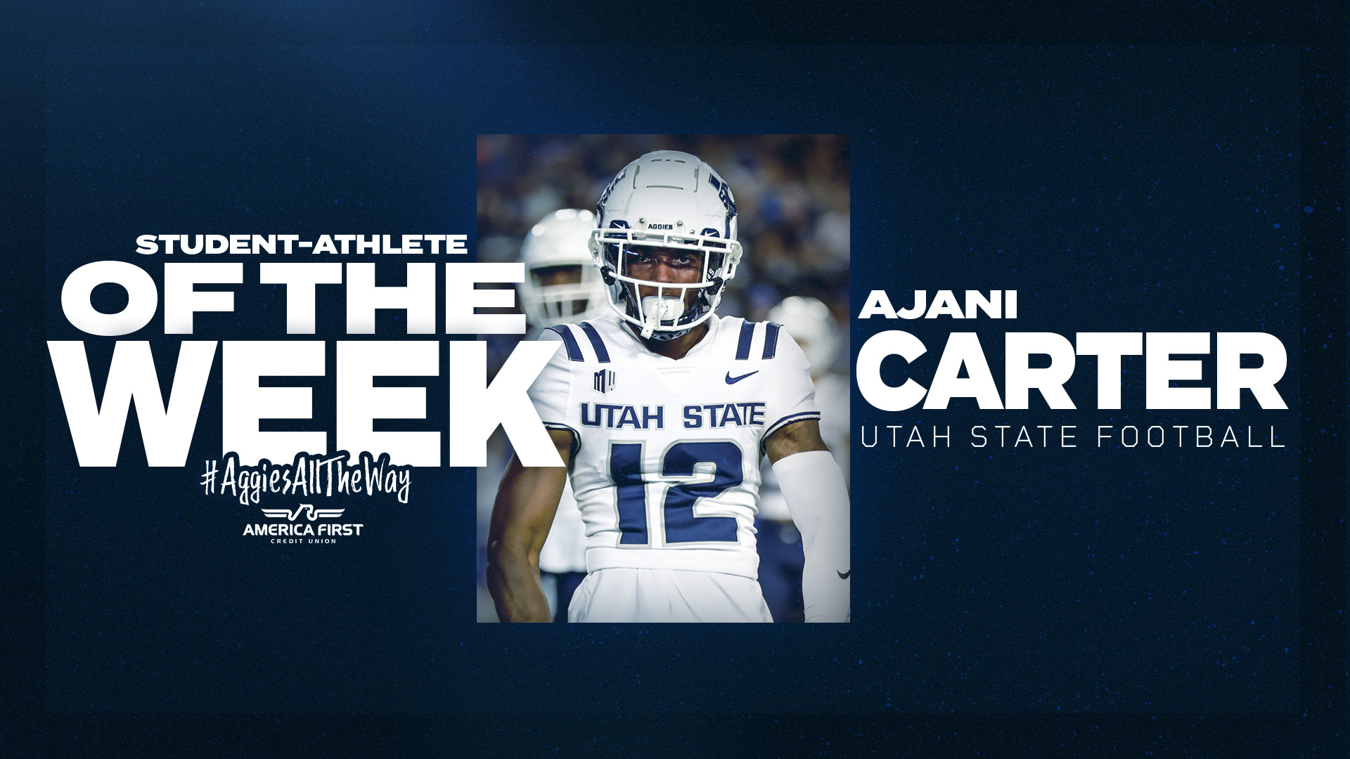 Football’s Ajani Carter Named America First Credit Union USU Student ...