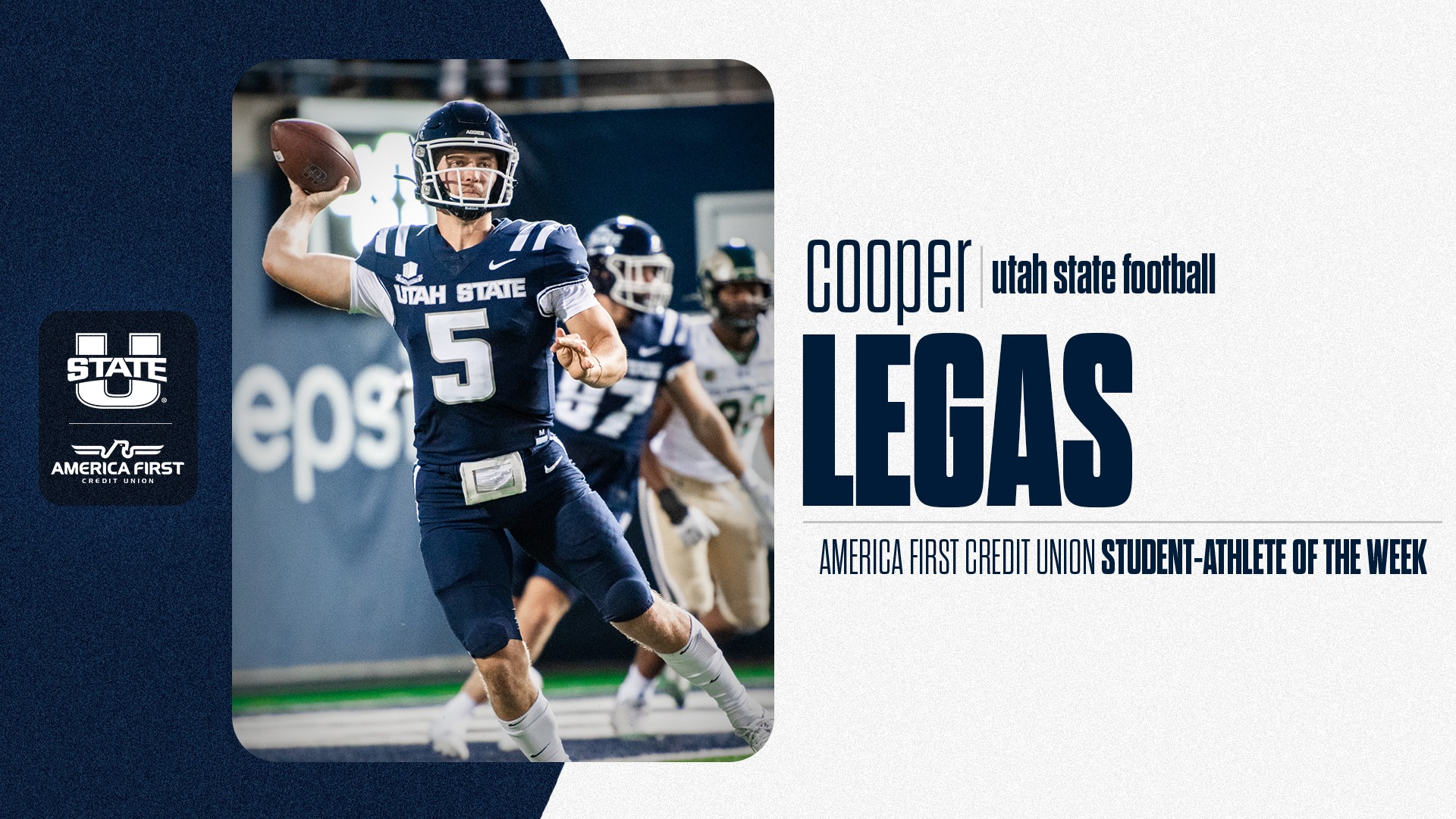 Football’s Cooper Legas Named America First Credit Union USU Student ...