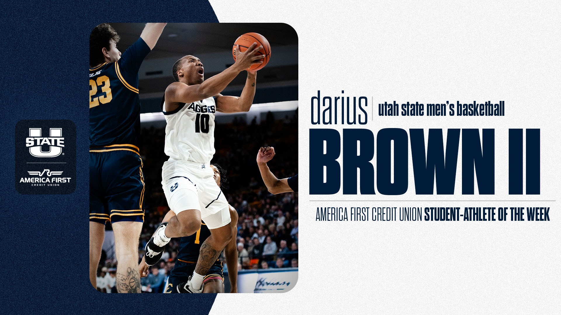 Darius Brown II Named America First Credit Union USU Student-Athlete of the Week - Utah State ...