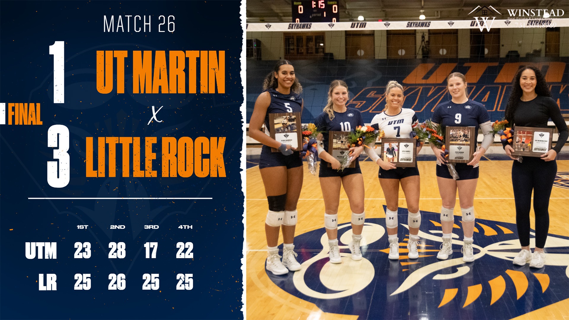 UT MARTIN VOLLEYBALL’S COMEBACK ATTEMPT STALLS IN HOME FINALE AGAINST ...