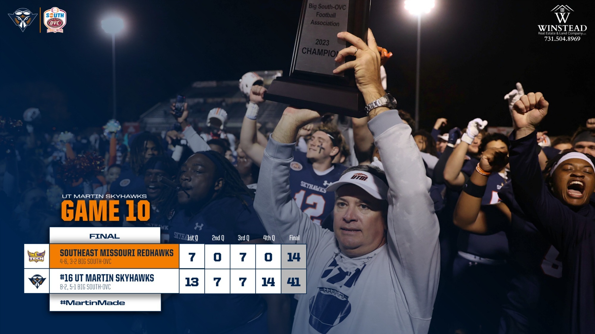 THREE-PEAT! SKYHAWK FOOTBALL EARNS SHARE OF THIRD STRAIGHT CONFERENCE ...