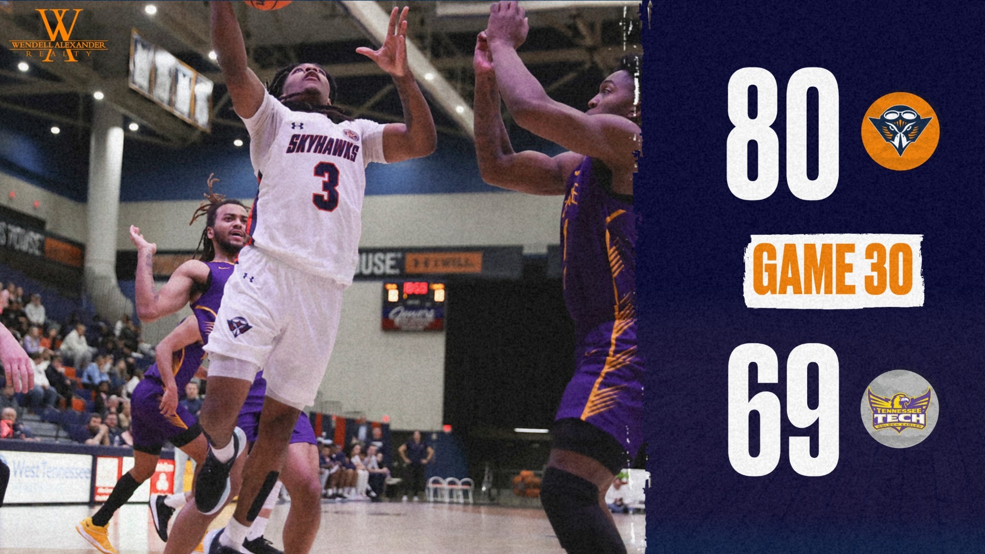 SKYHAWK MEN’S BASKETBALL REACHES 20-WIN PLATEAU IN 80-69 TRIUMPH OVER ...