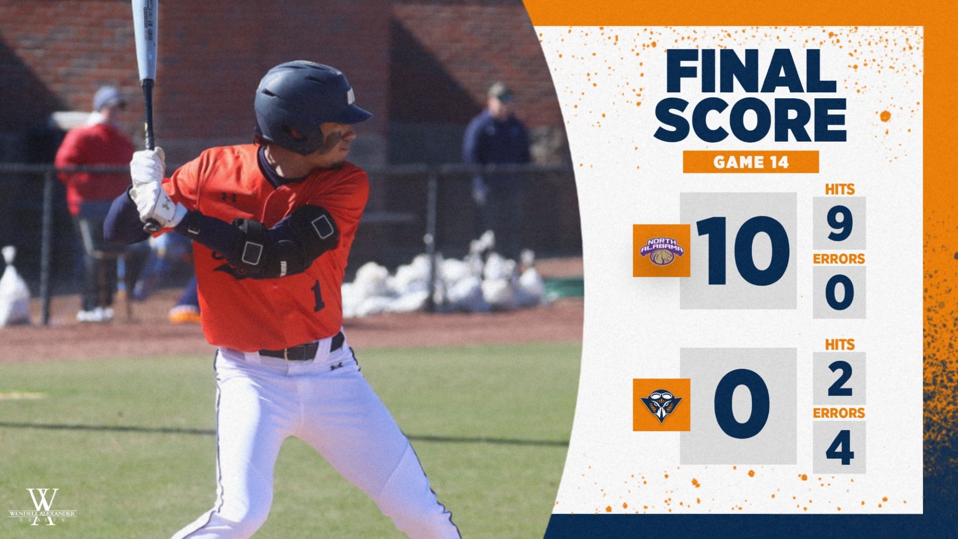 SKYHAWK BASEBALL FALLS TO NORTH ALABAMA IN GAME 1 - UTM Athletics