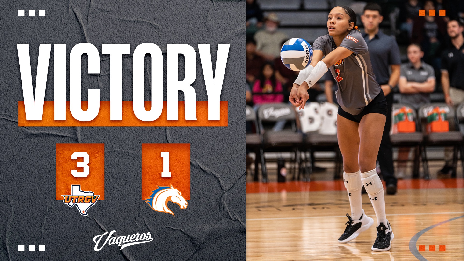 Volleyball Opens Title Defense with Victory - UTRGV Athletics