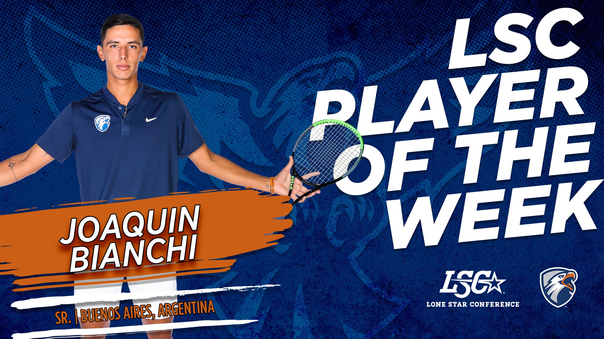Bianchi Takes LSC Men’s Player of the Week Honors - University of Texas ...