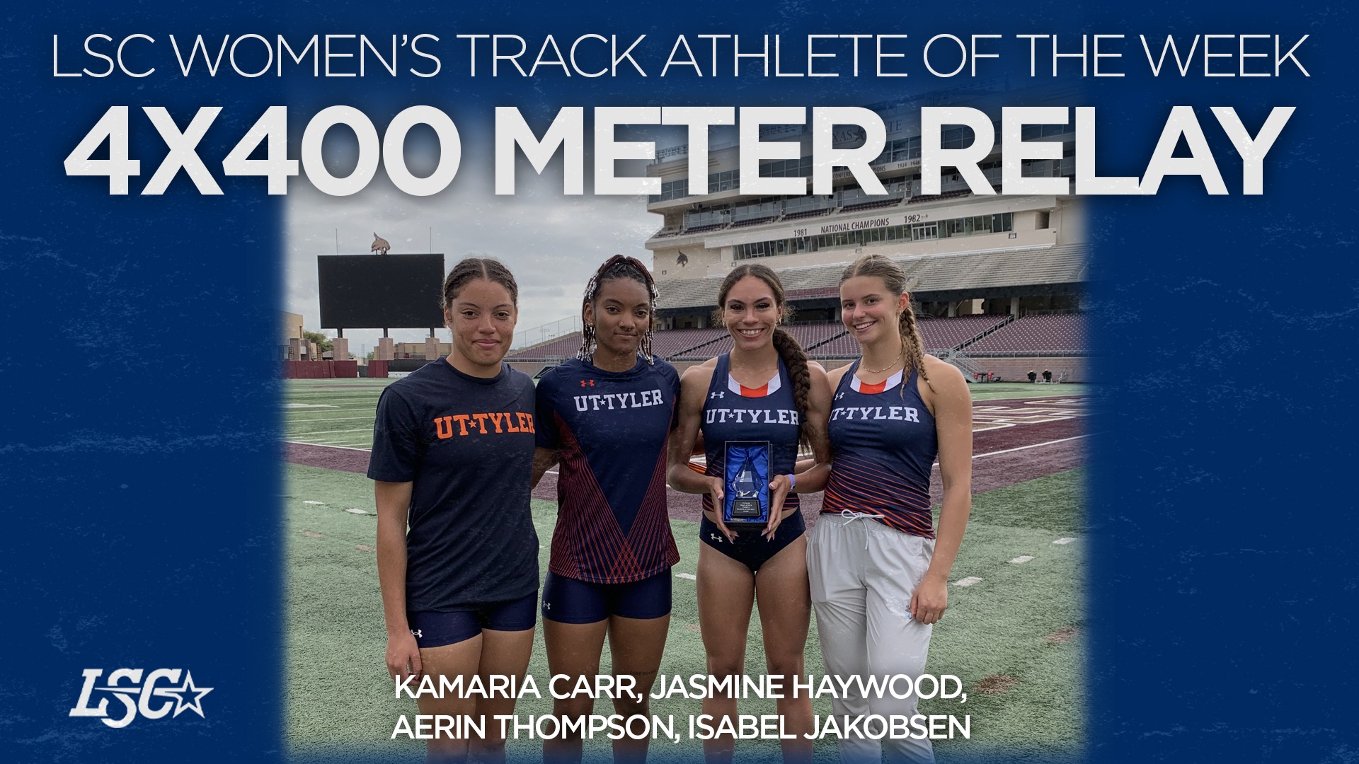 4x400 Relay Team Wins LSC Track Athlete of the Week - University of ...