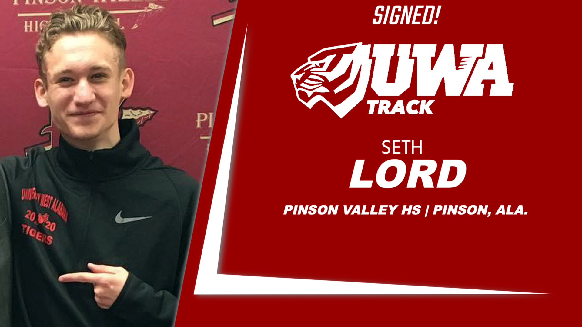 Seth Lord Signs with UWA Men’s Track - University of West Alabama Athletics