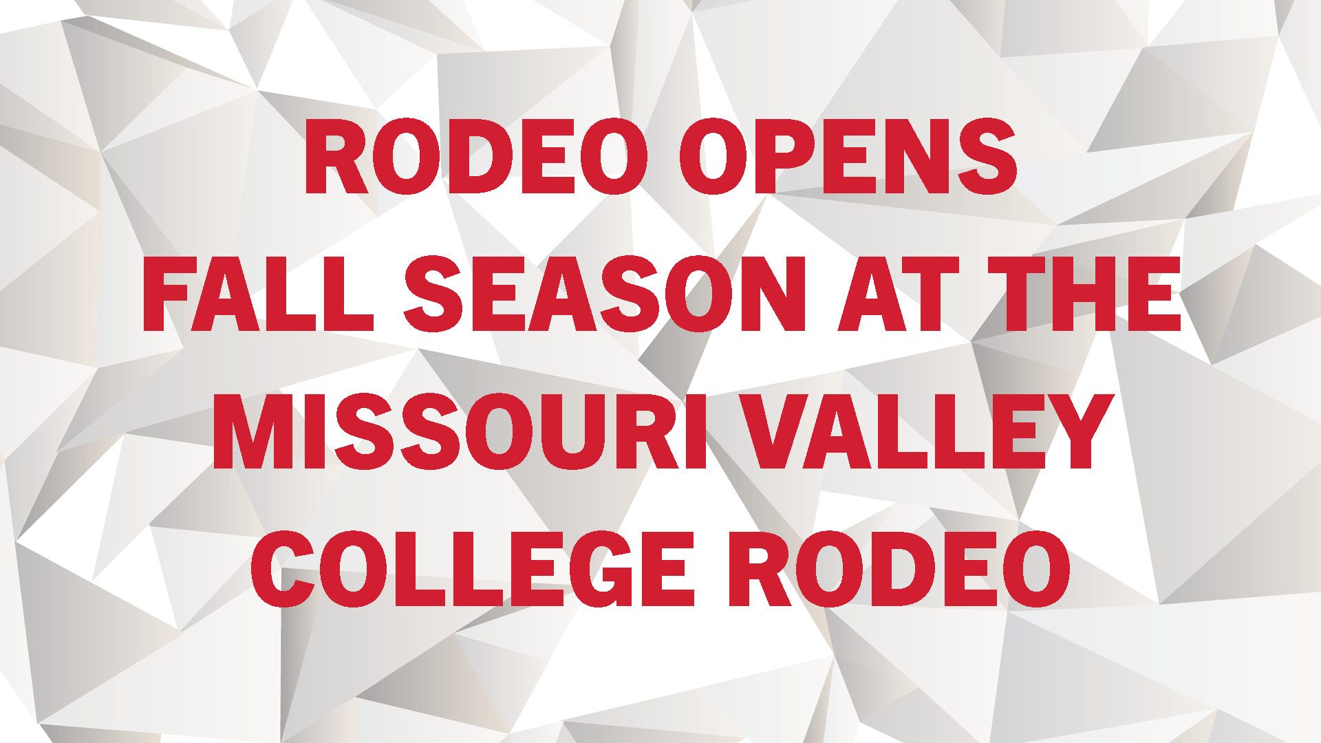 UWA Opens Fall Season at Missouri Valley College Rodeo - University of ...