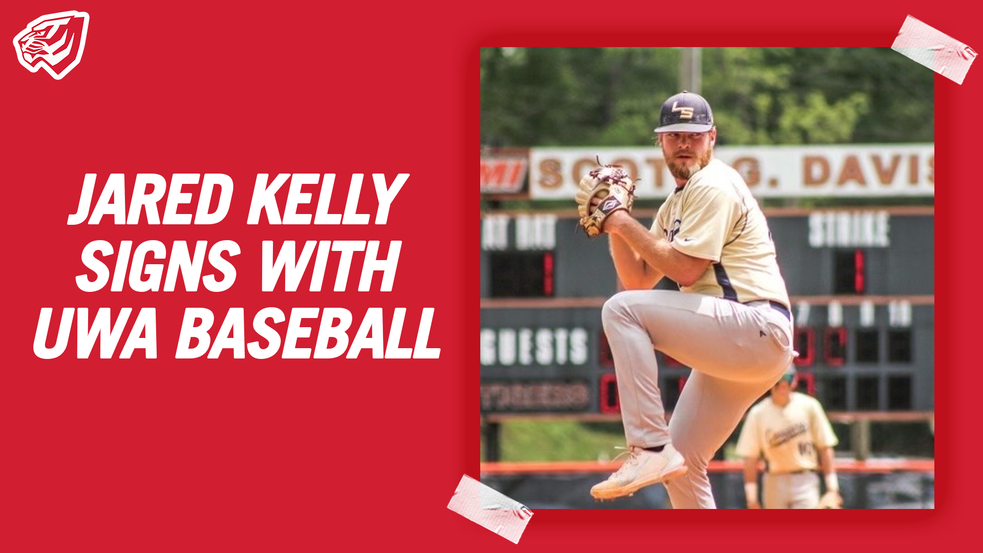 UWA Baseball Signs Jared Kelly - University of West Alabama Athletics