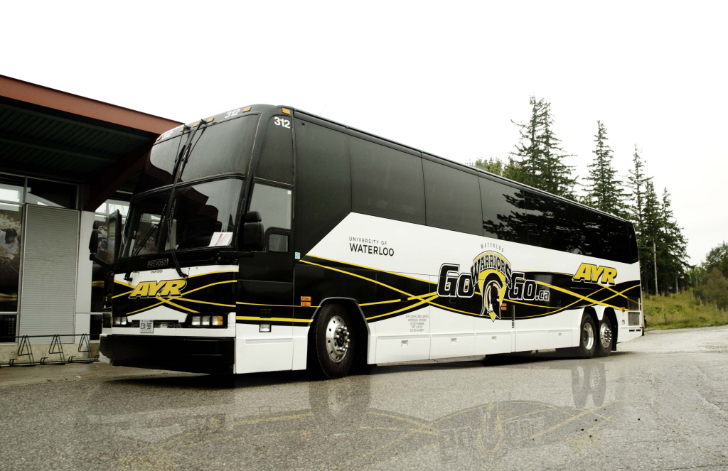 Waterloo Athletics and Ayr Coach Lines unveil Warriors team bus ...