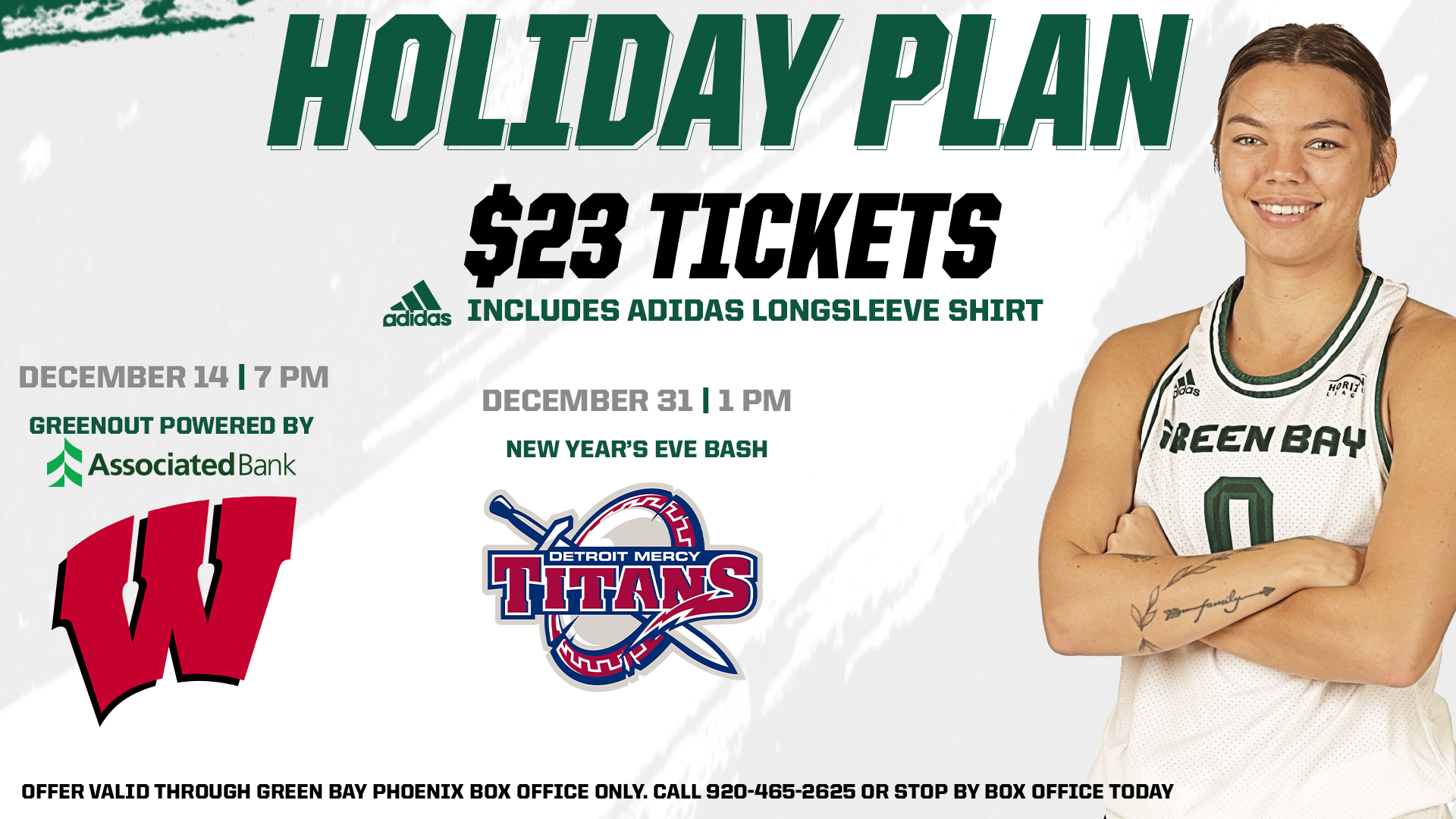Green Bay Announces Holiday Plan Ticket Package for $23, includes ...