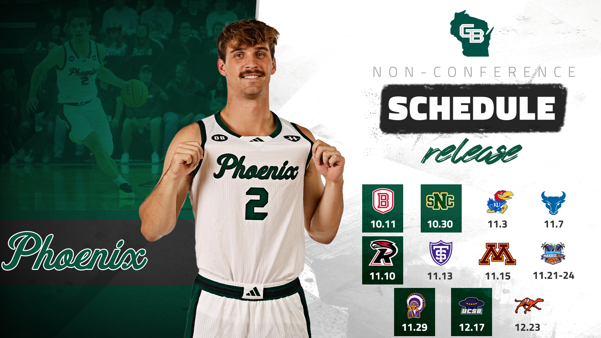 Green Bay Men's Basketball Unveils 2024-25 Schedule - University of ...