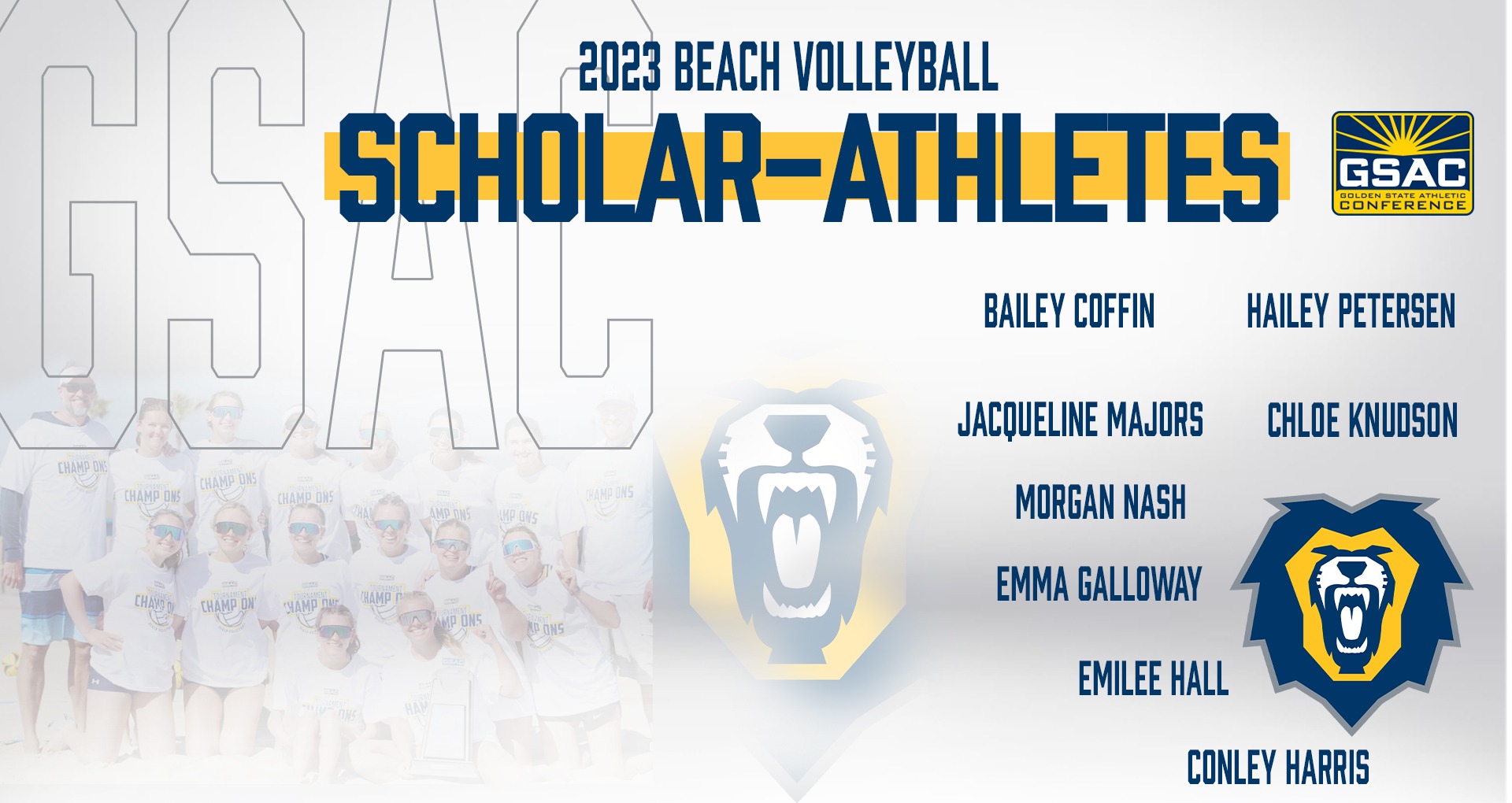 Eight Beach Volleyball Players Named GSAC Scholar-Athletes - Vanguard ...