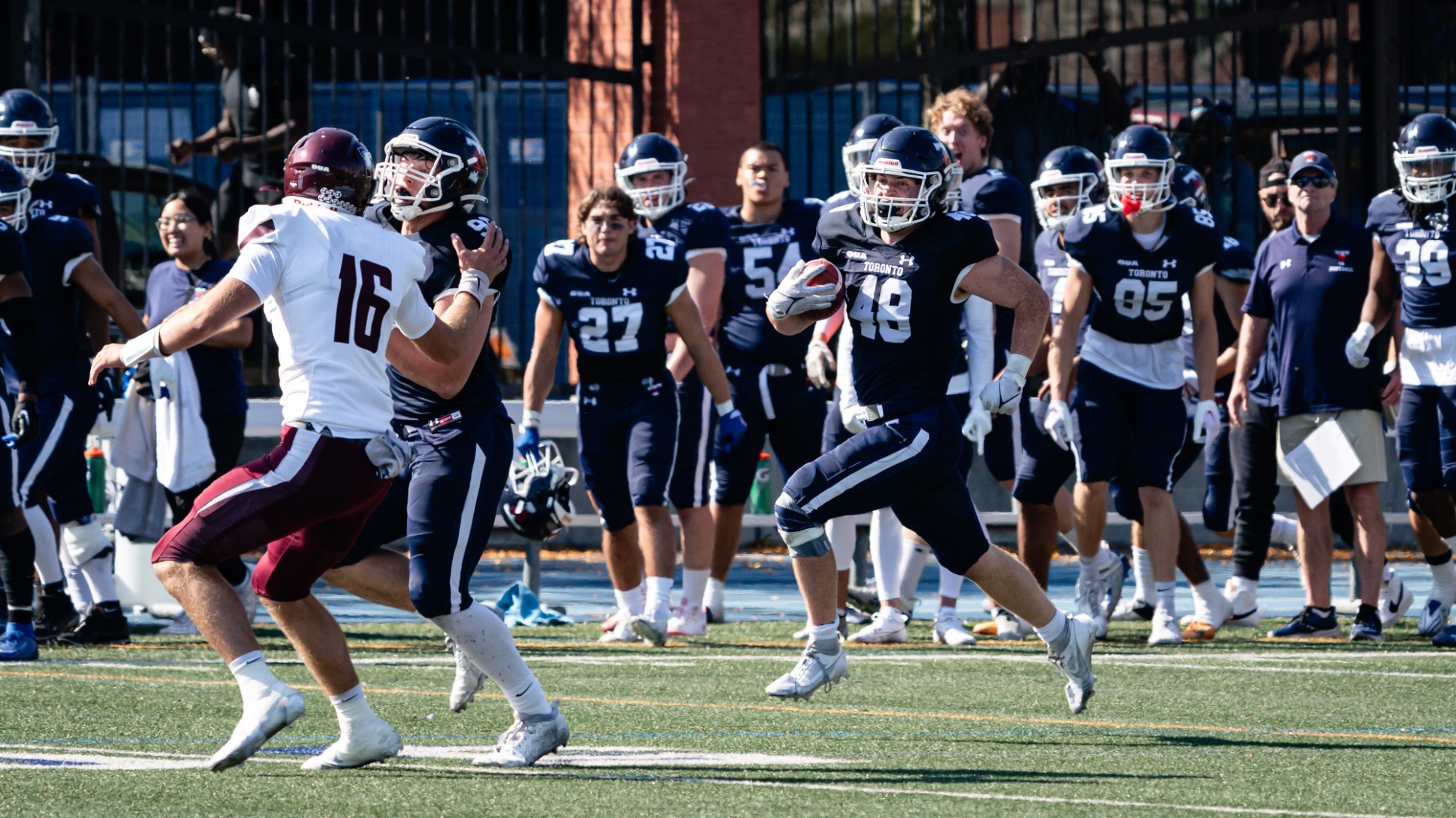BLUES BATTLE TO VICTORY VERSUS MARAUDERS - University of Toronto Athletics