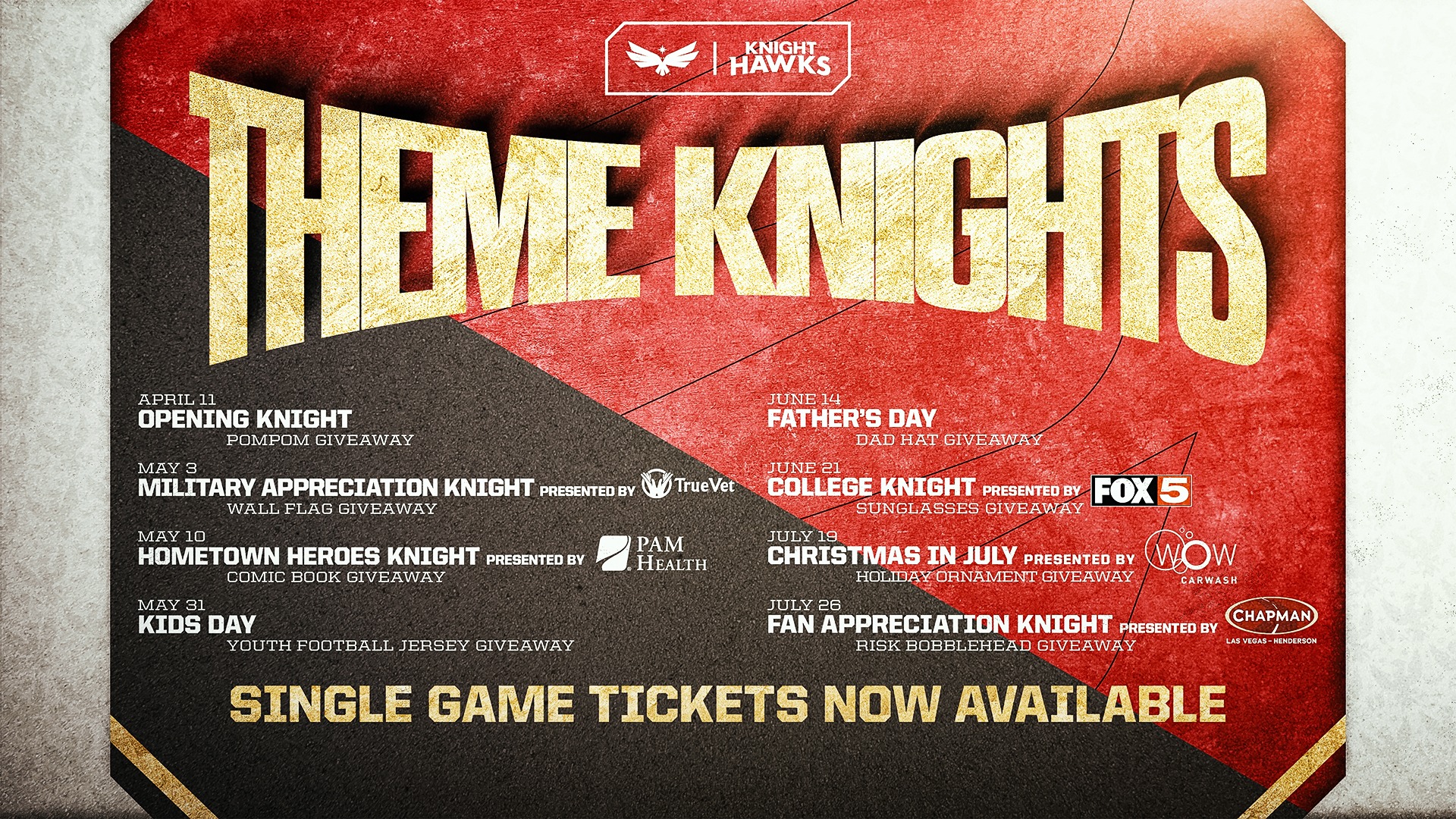 KNIGHT HAWKS ANNOUNCE 2025 SCHEDULE - Vegas Knight Hawks