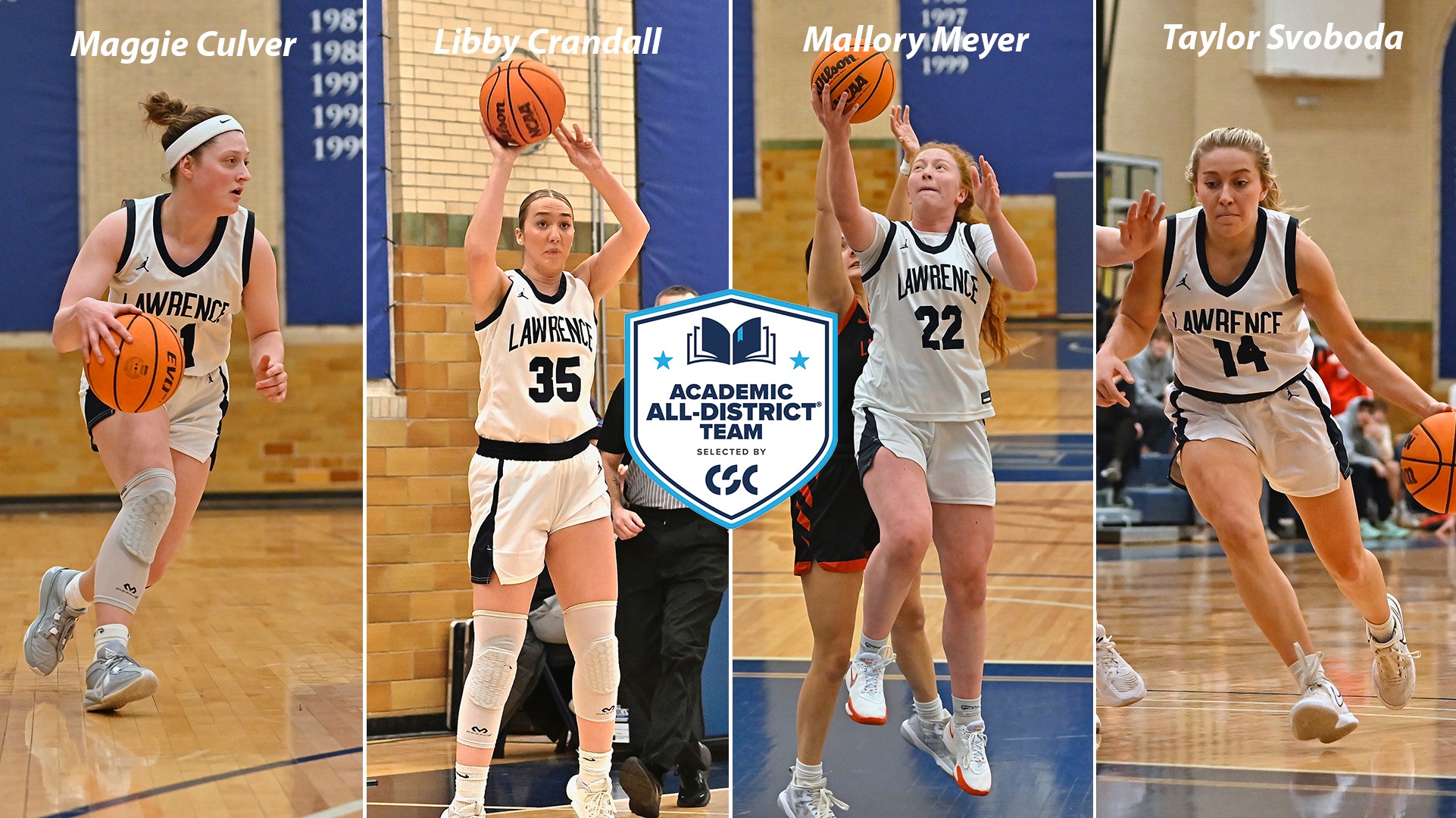 Four Vikings receive Academic All-District awards - Lawrence University