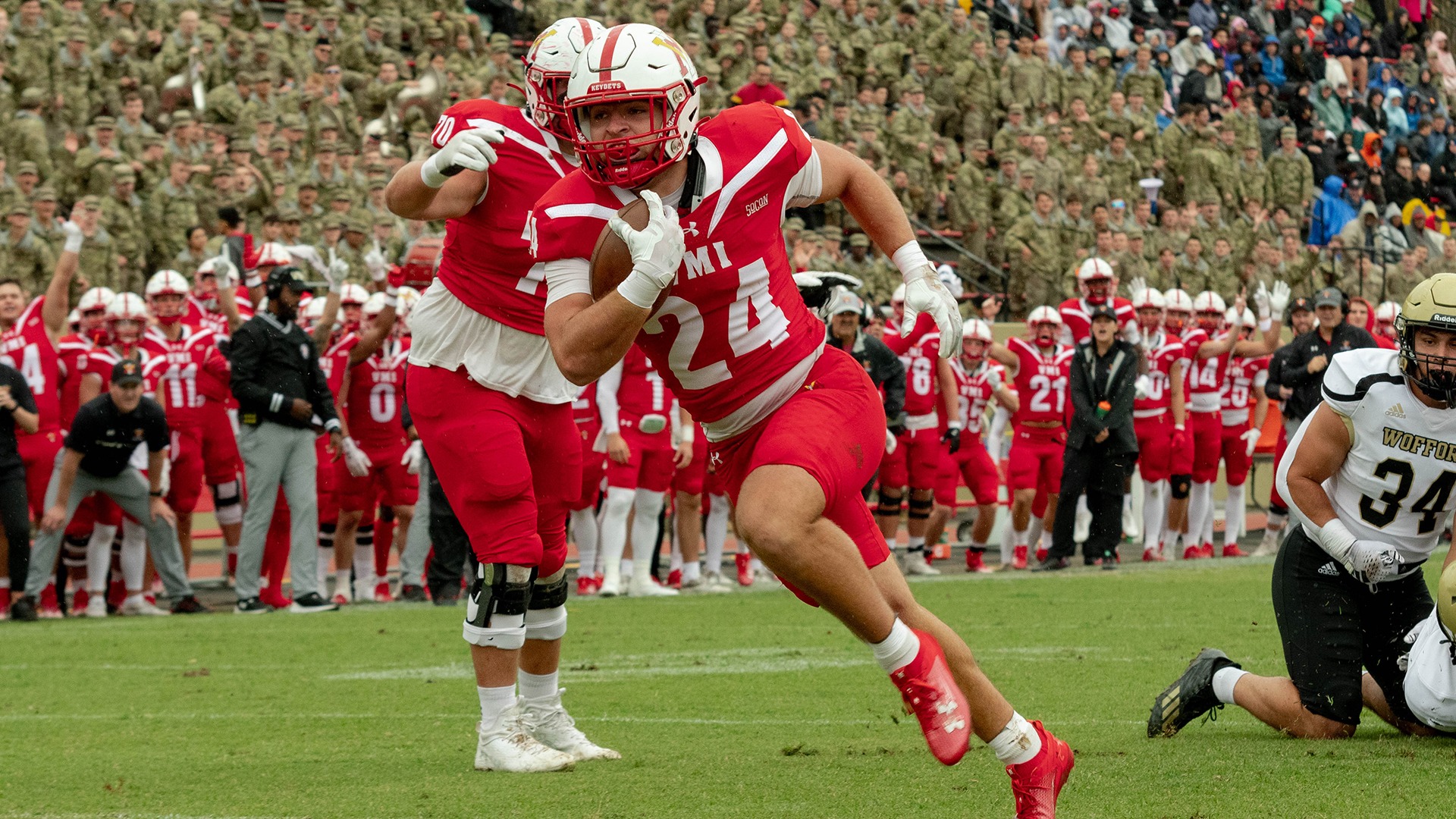 VMI Football holds off Wofford to open conference play with a win - Virginia Military Institute