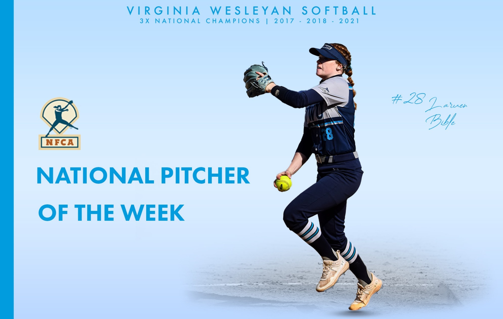 Bible Selected NFCA National Pitcher of the Week - Virginia Wesleyan University