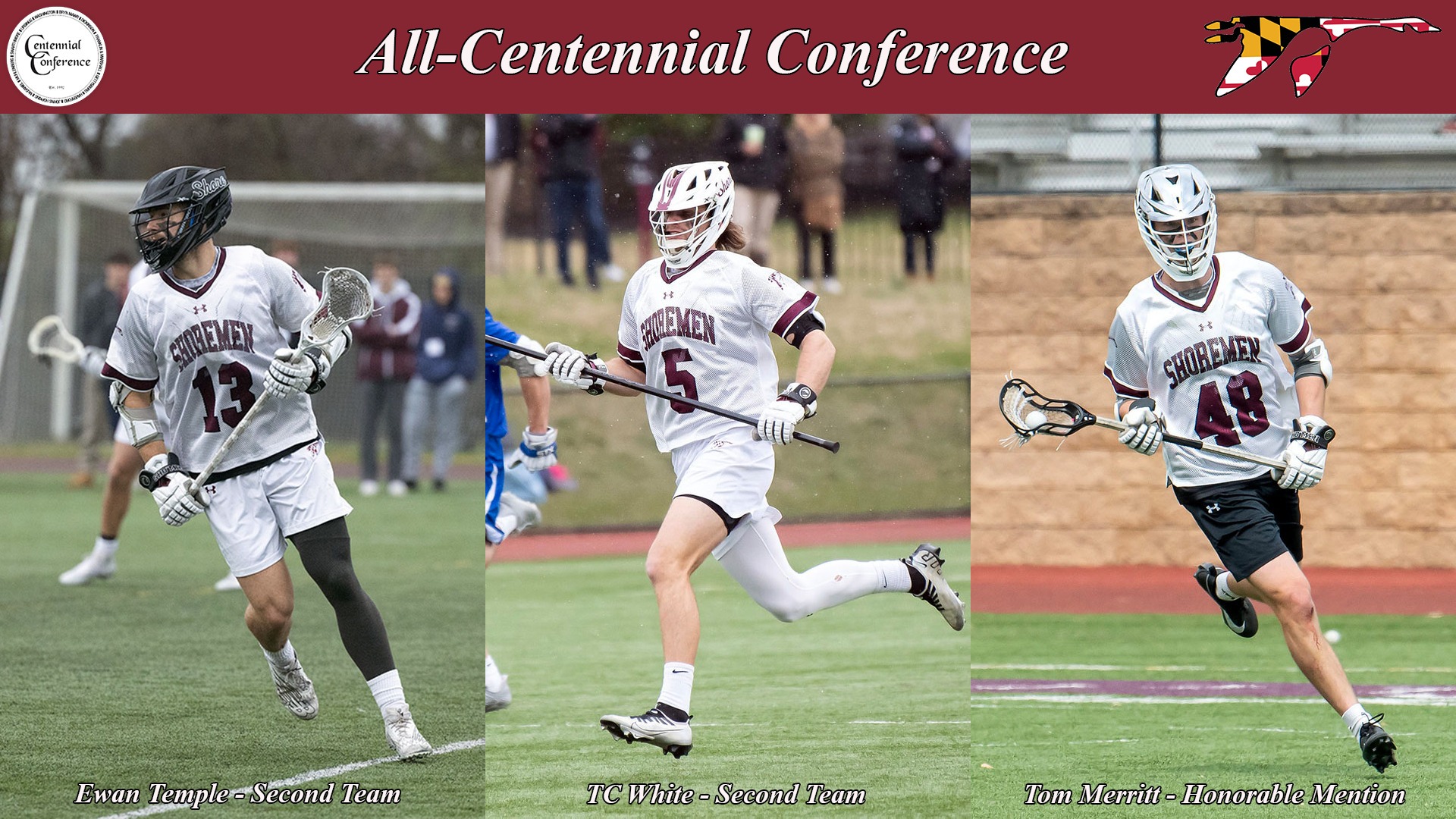 Trio of Shoremen Earn All-Centennial Conference Honors - Washington College