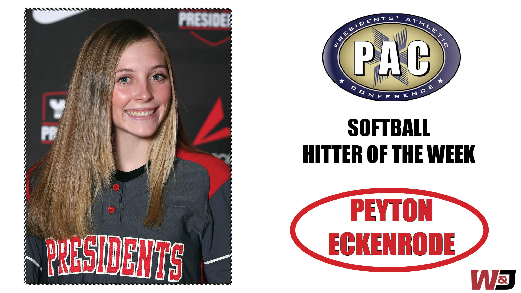 Eckenrode named PAC Hitter of the Week - Washington & Jefferson College ...