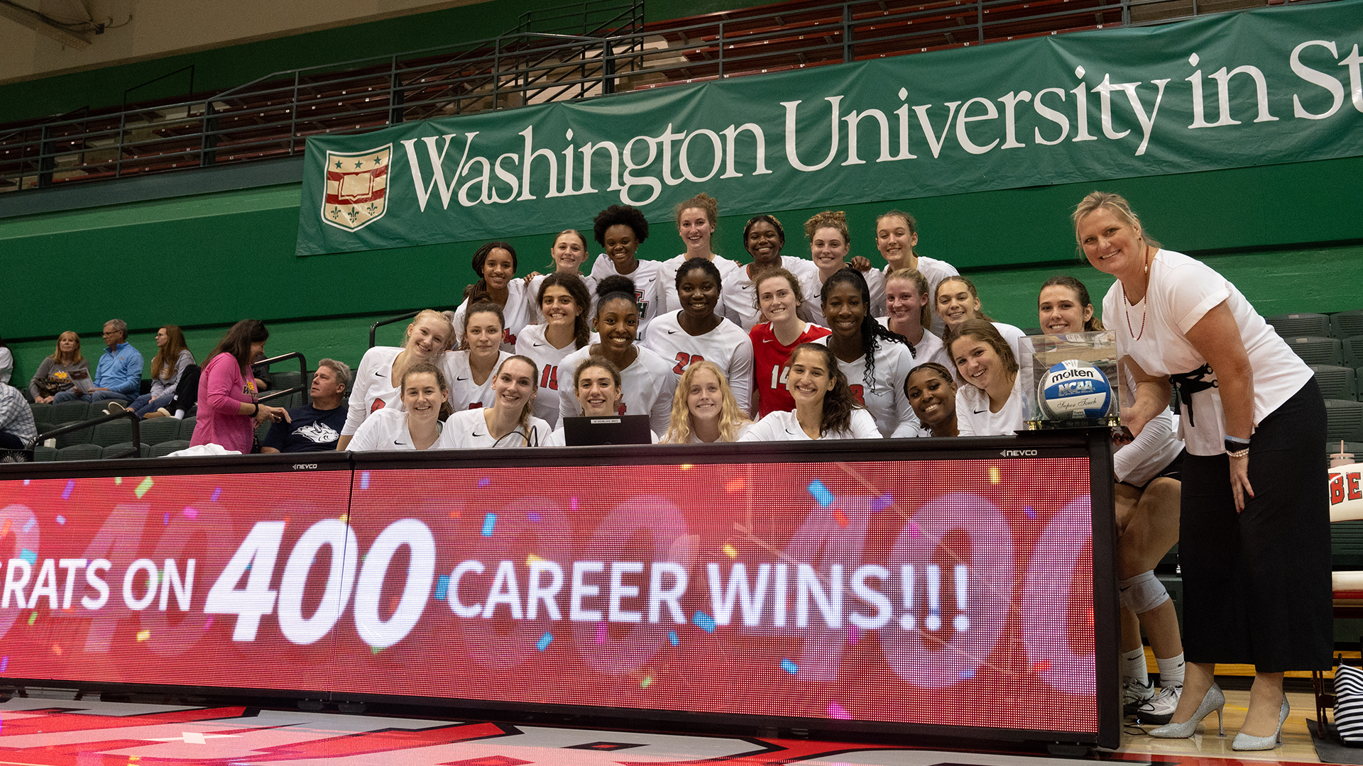 Walby Welcomes 400th Career Win as No. 12 Volleyball Sweeps Webster ...