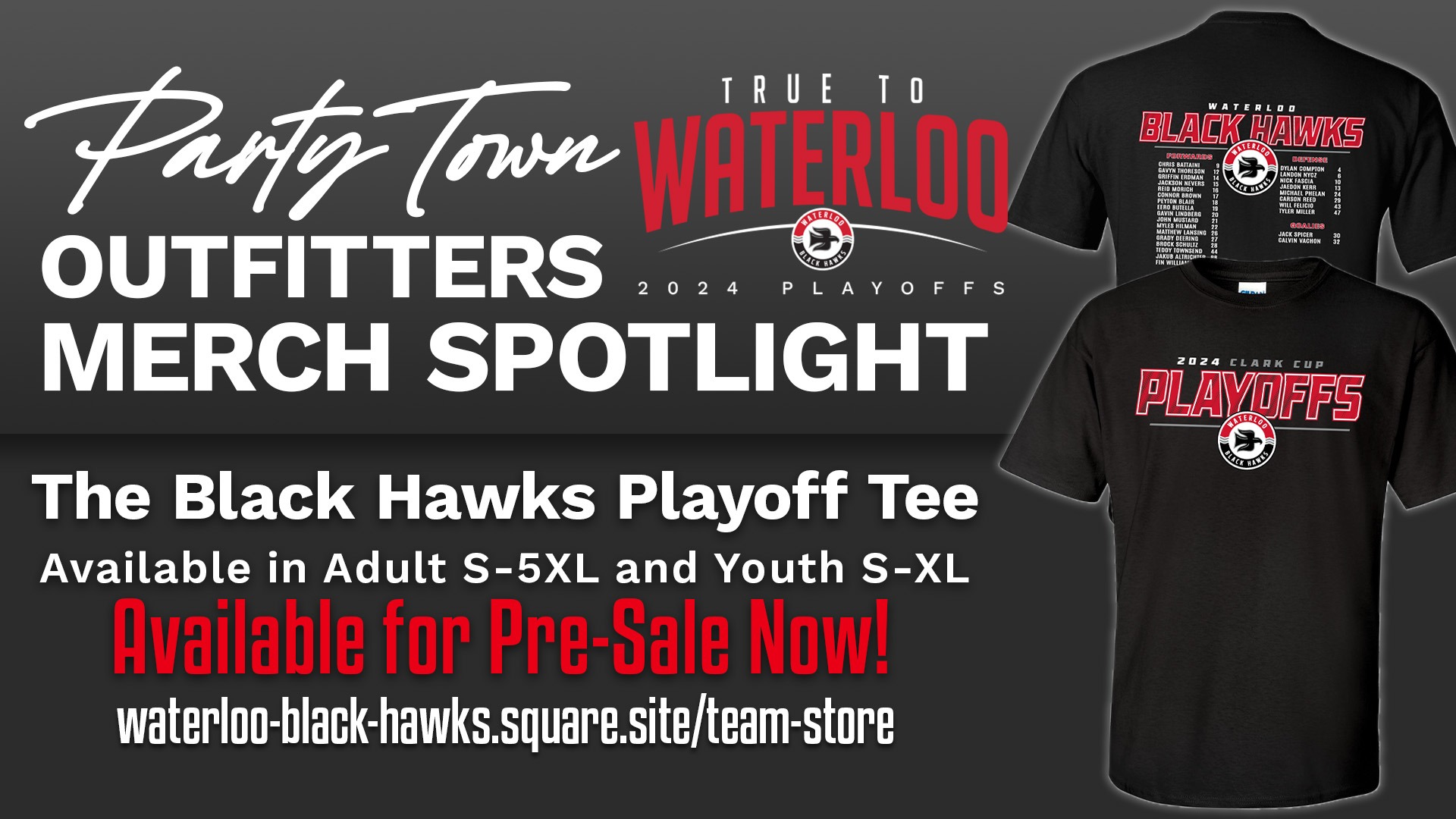 Hawks Playoff Gear is Here! - Waterloo Black Hawks