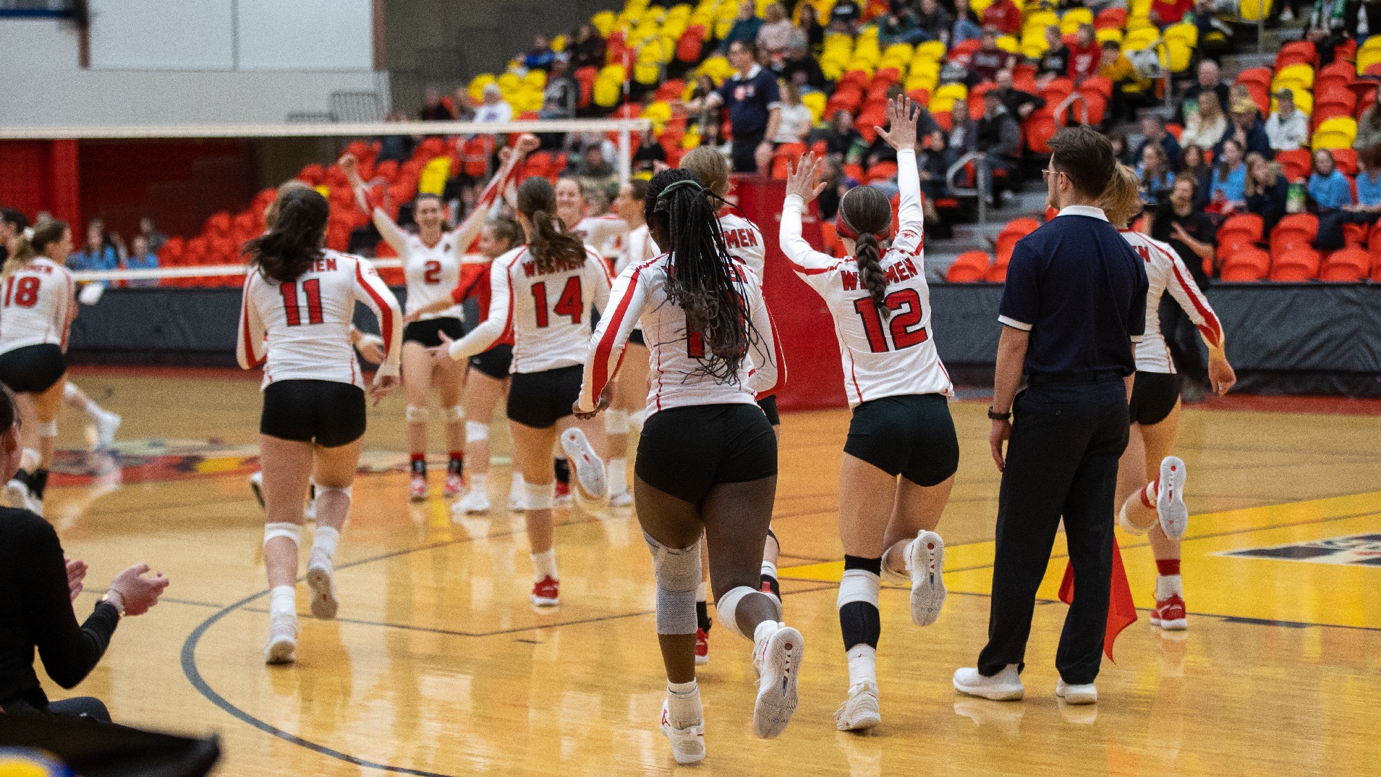 WVB | Wesmen celebrate sensational sweep - University of Winnipeg