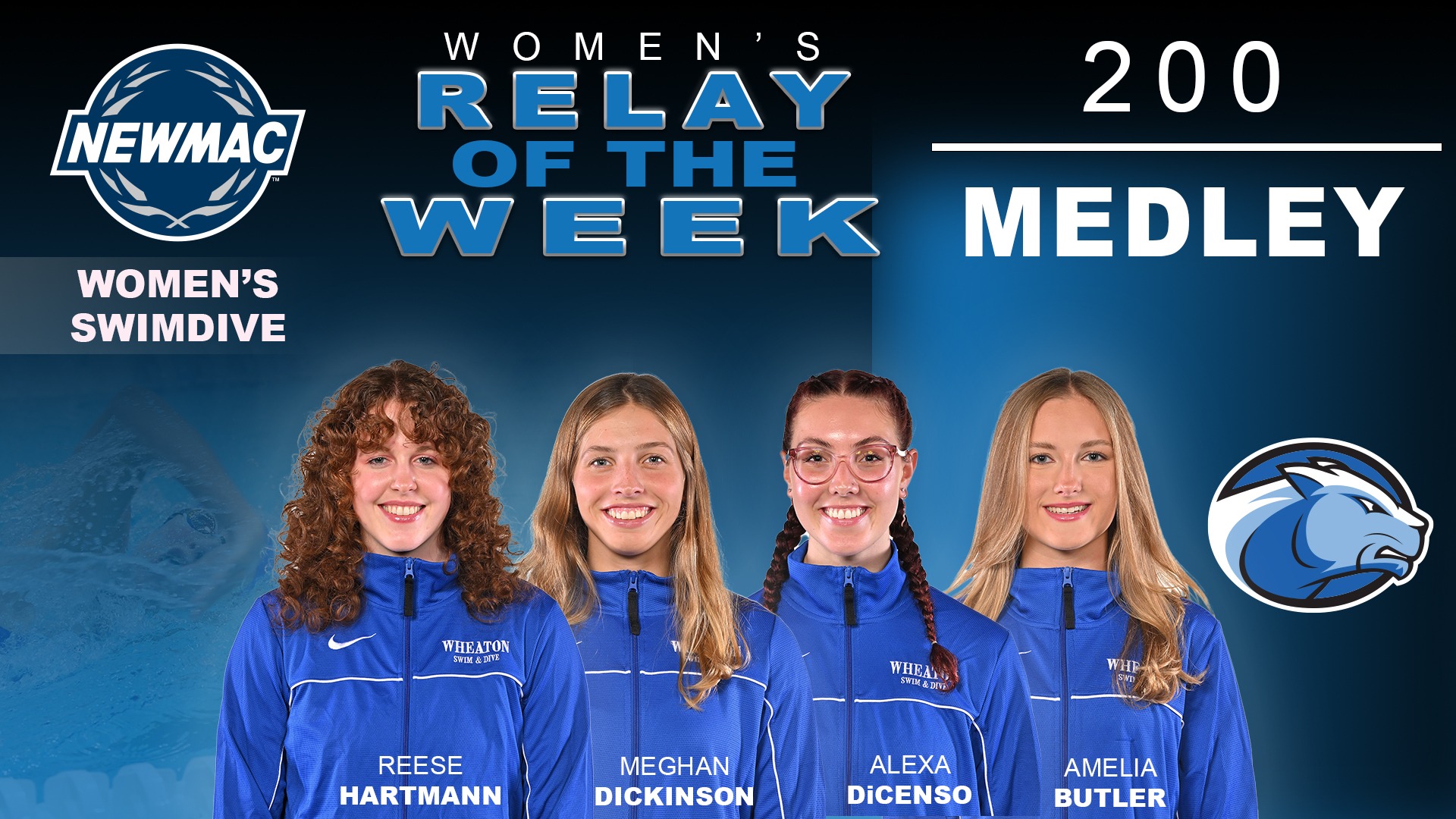 Women's Swimming 200-Yard Medley Relay Named NEWMAC Relay of the Week ...