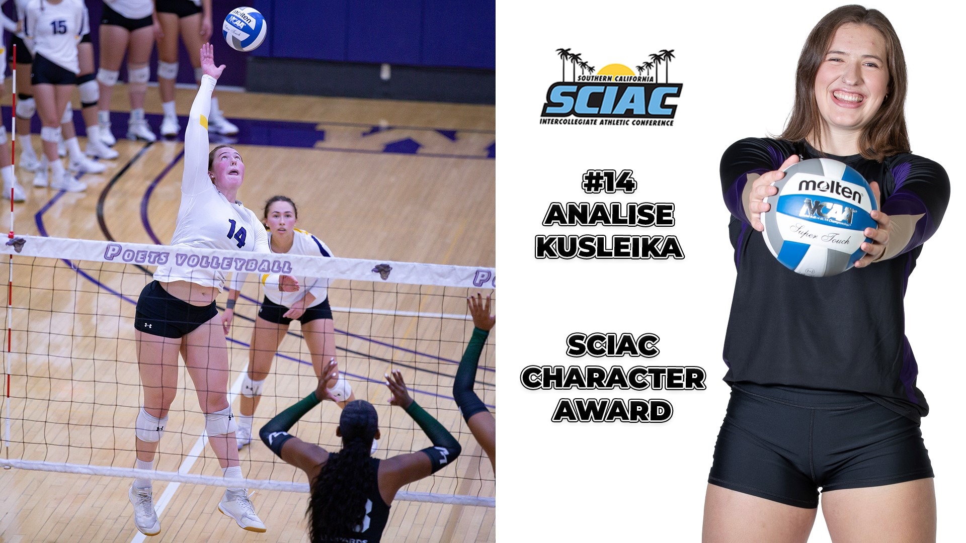 Analise Kusleika Named 2023 SCIAC Volleyball Character Award Recipient ...
