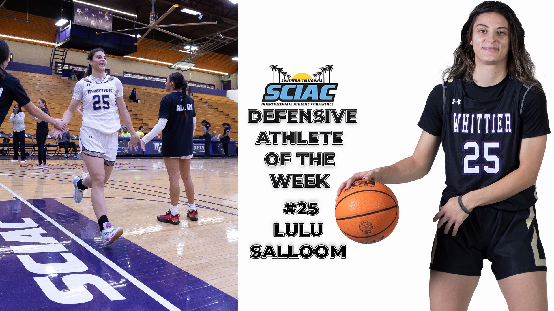Salloom Named SCIAC Defensive Athlete of the Week - Whittier College